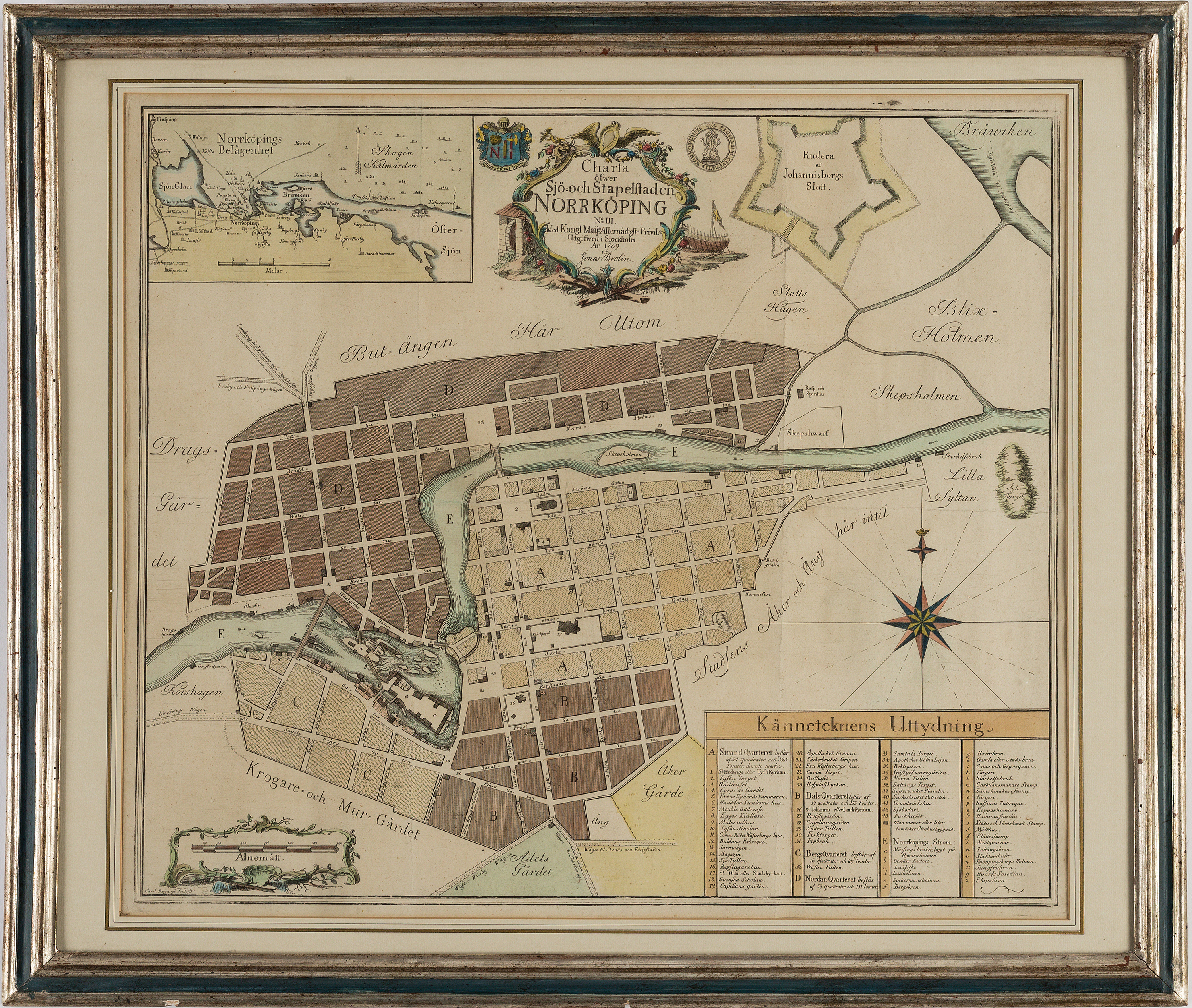 KARTA/KOPPARSTICK, av Jonas Brolin (1731-1804). - Bukowskis