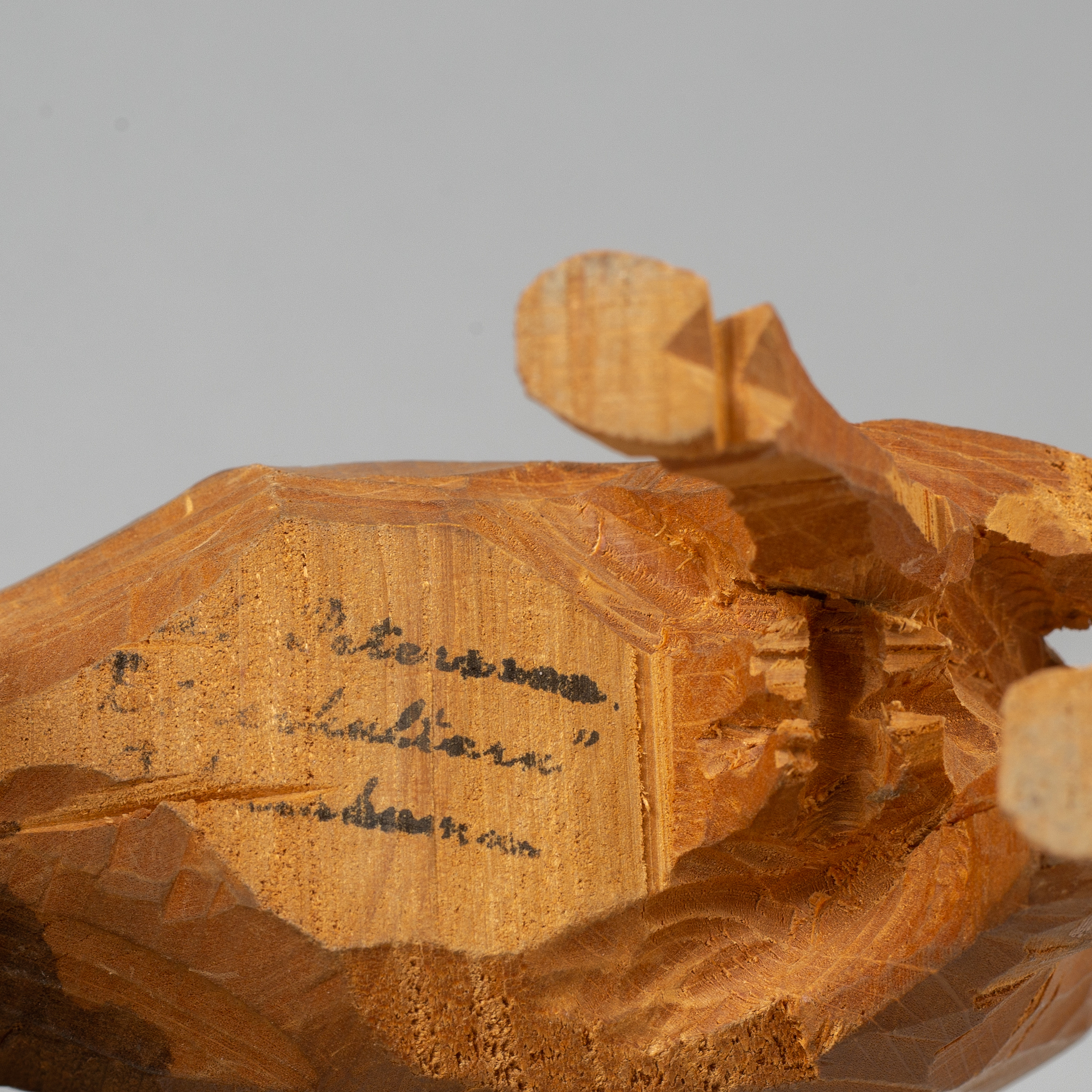 AXEL PETERSSON DÖDERHULTARN, two carved wooden sculptures, signed ...