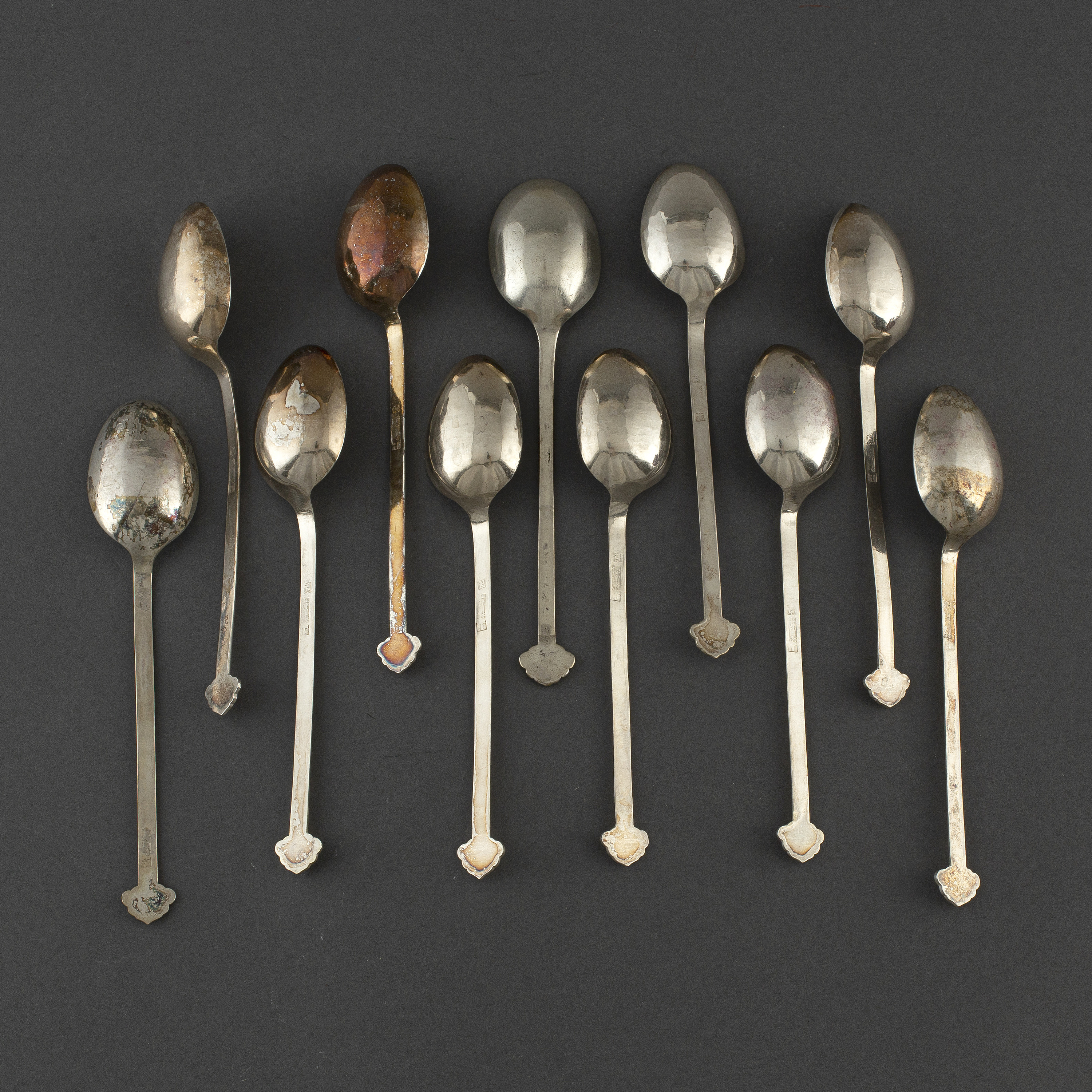 Twelve Chinese silver spoons, 20th century. - Bukowskis