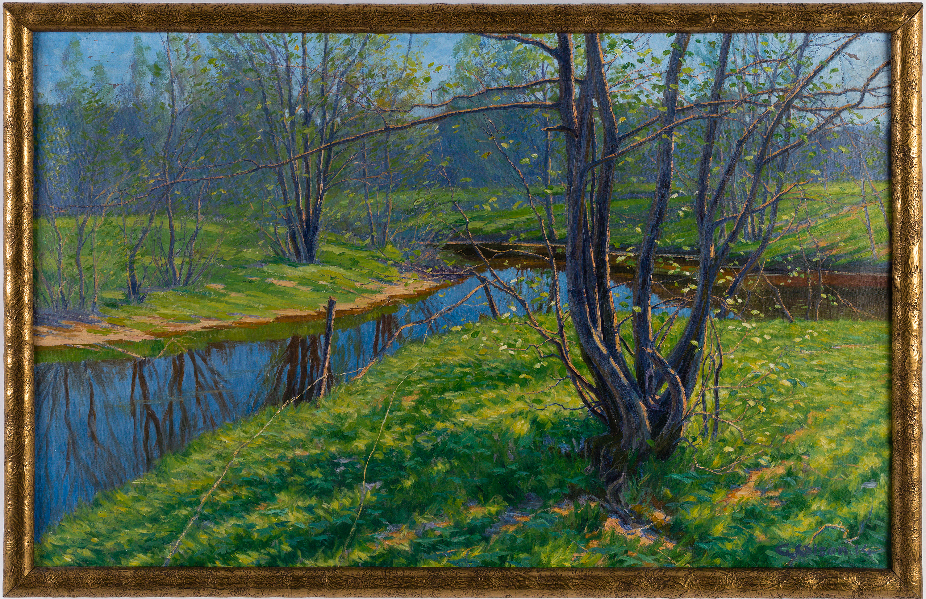 CARL OLSON, oil on canvas, signed and dated 14. - Bukowskis