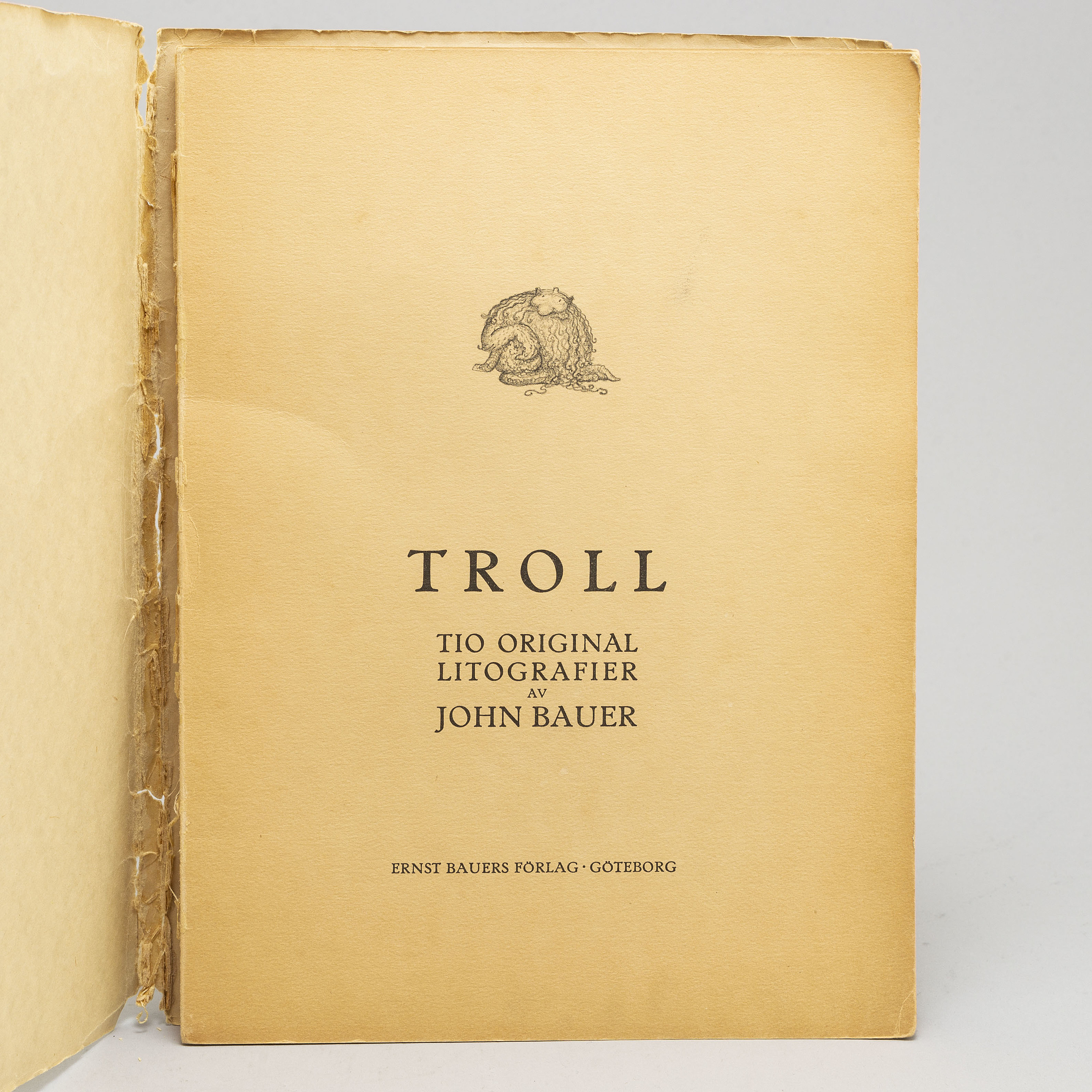 JOHN BAUER, "Troll", svit om tio litografier, osignerade, Ernst Bauers ...