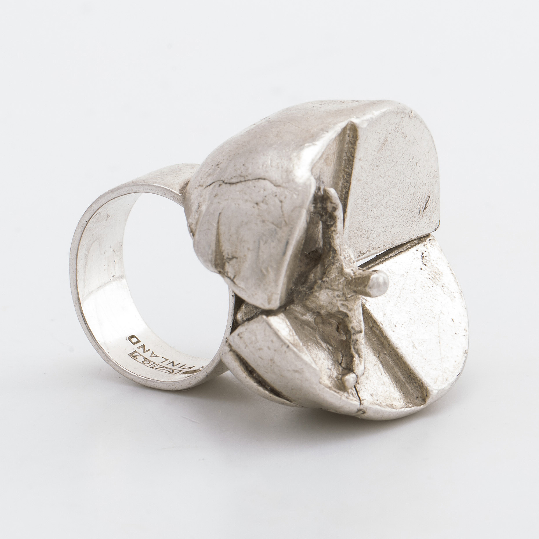 A Finnish 20th century sterling silver ring "Ikaros" marks of B ...