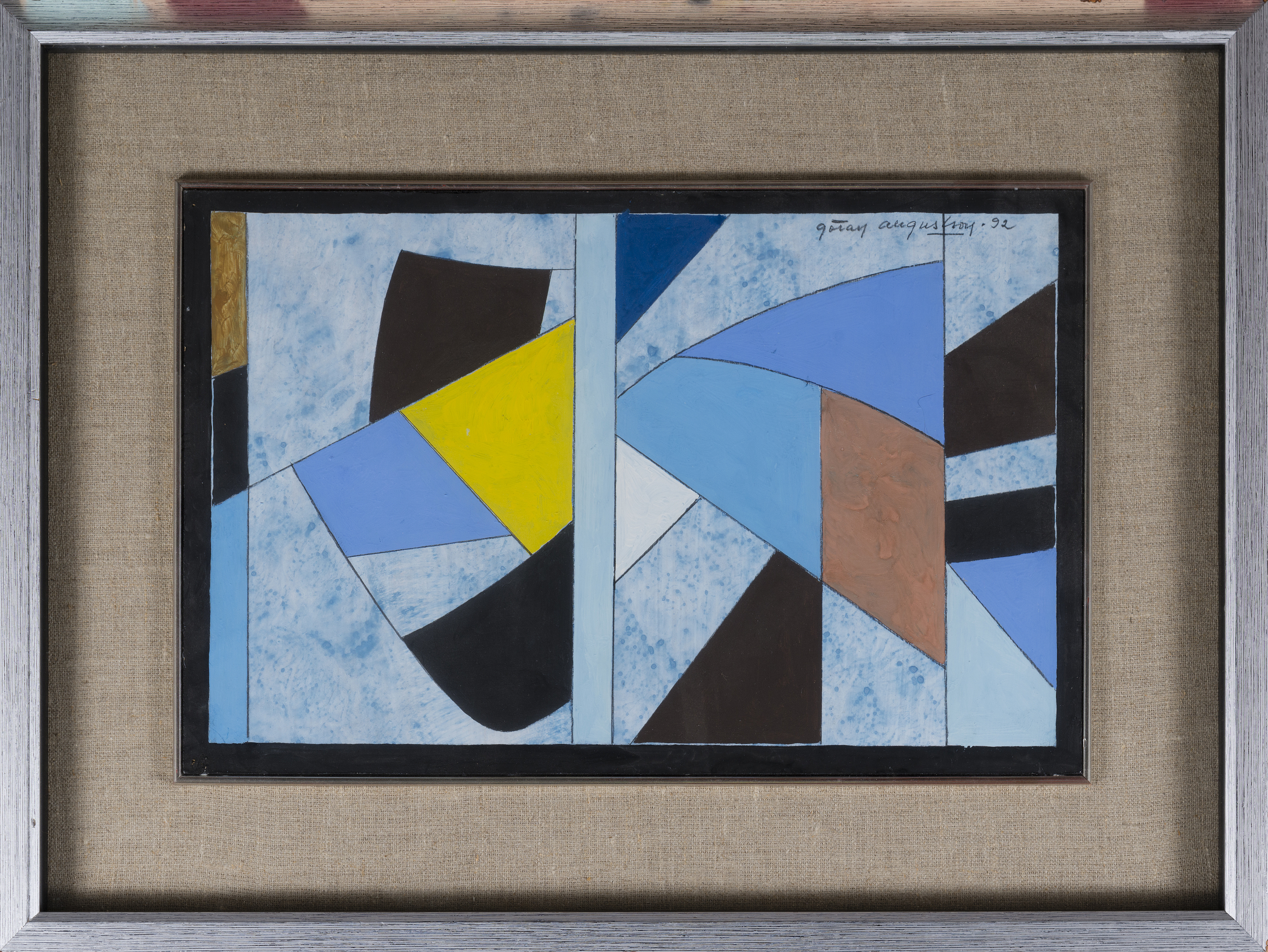 GÖRAN AUGUSTSON, gouache, signed and dated -92. - Bukowskis