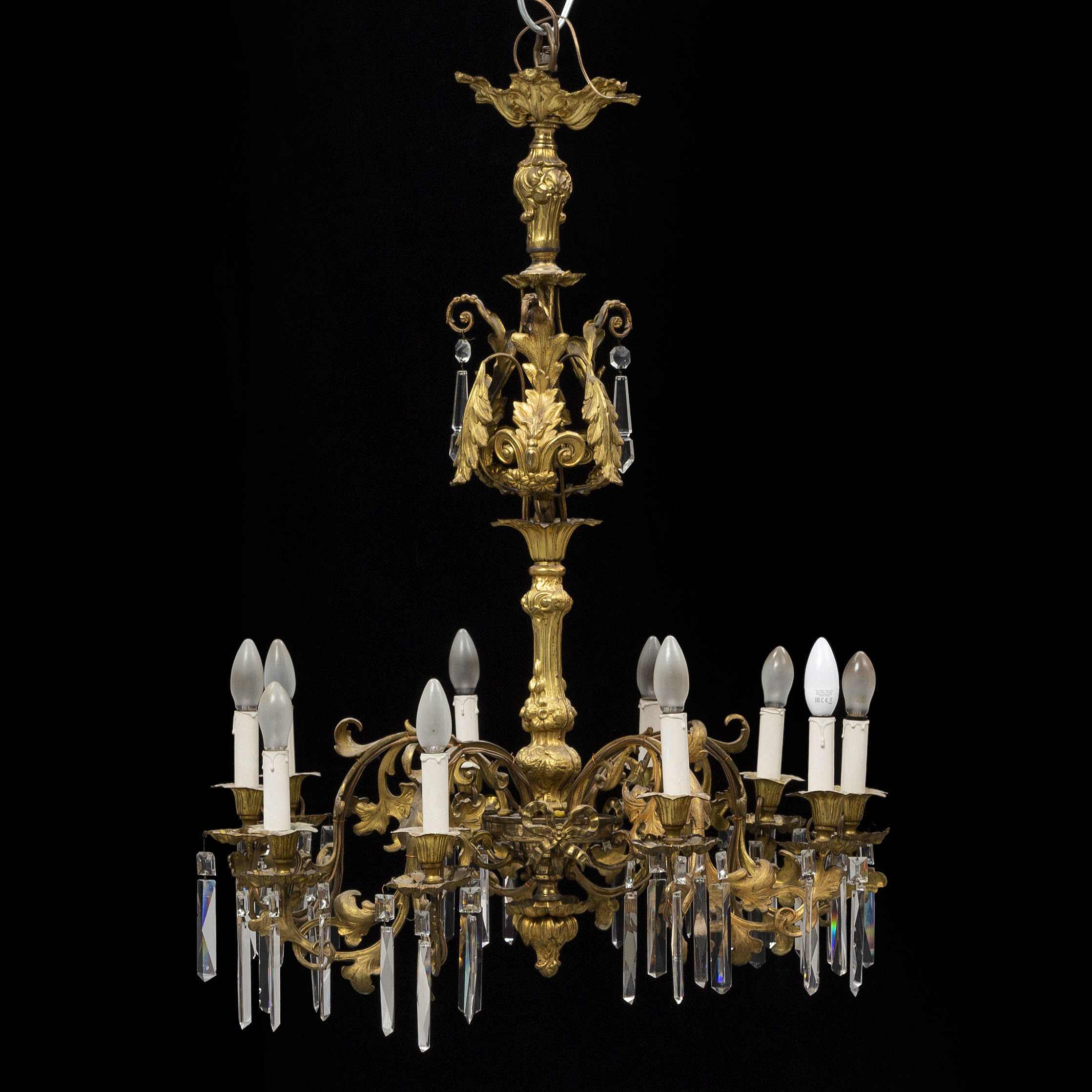A late 19th century ceiling lamp. - Bukowskis