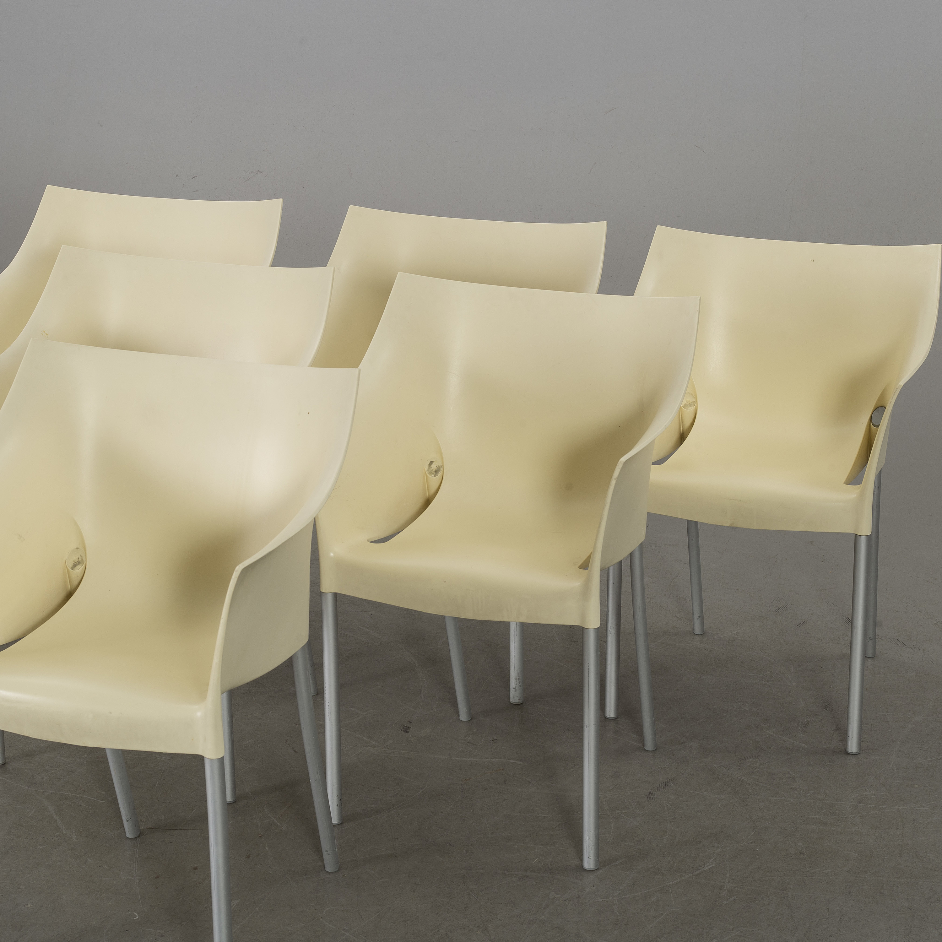 PHILIPPE STARCK, stolar 6 st "Dr No" för Kartell 1900-talets senare del ...