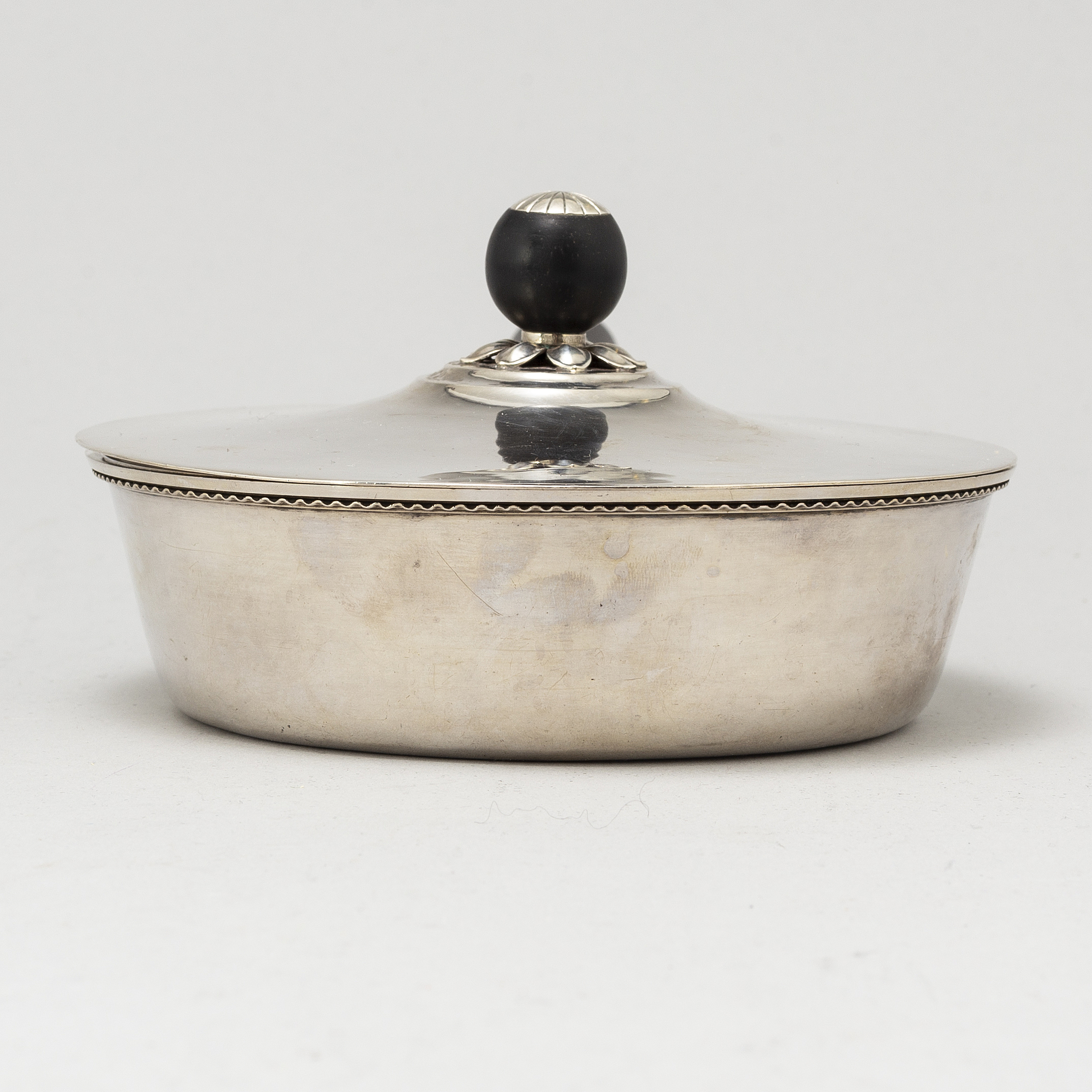 ATELIER BORGILA, a sterling silver pot and cover, Stockholm, 1936 ...