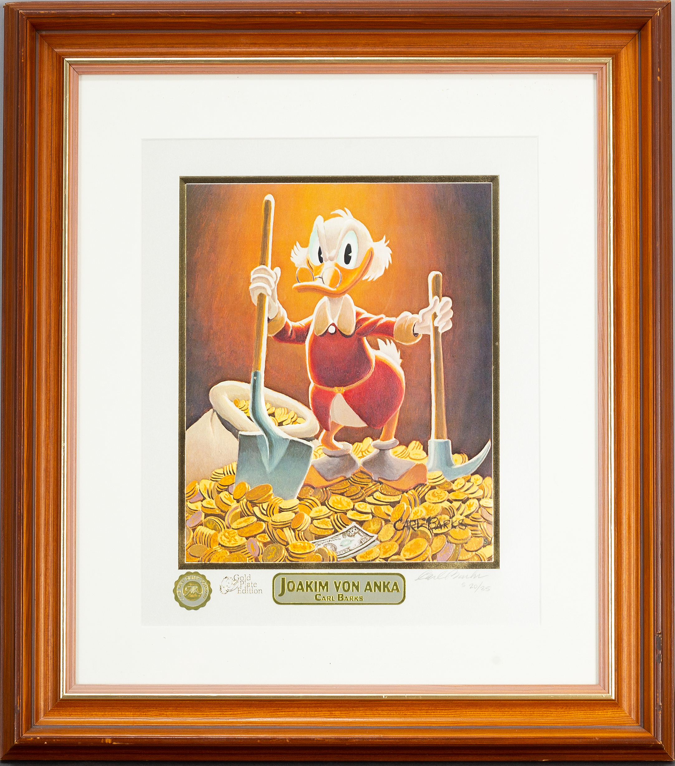 CARL BARKS, print, Gold Plate Edition, signed Carl Barks and numbered S ...