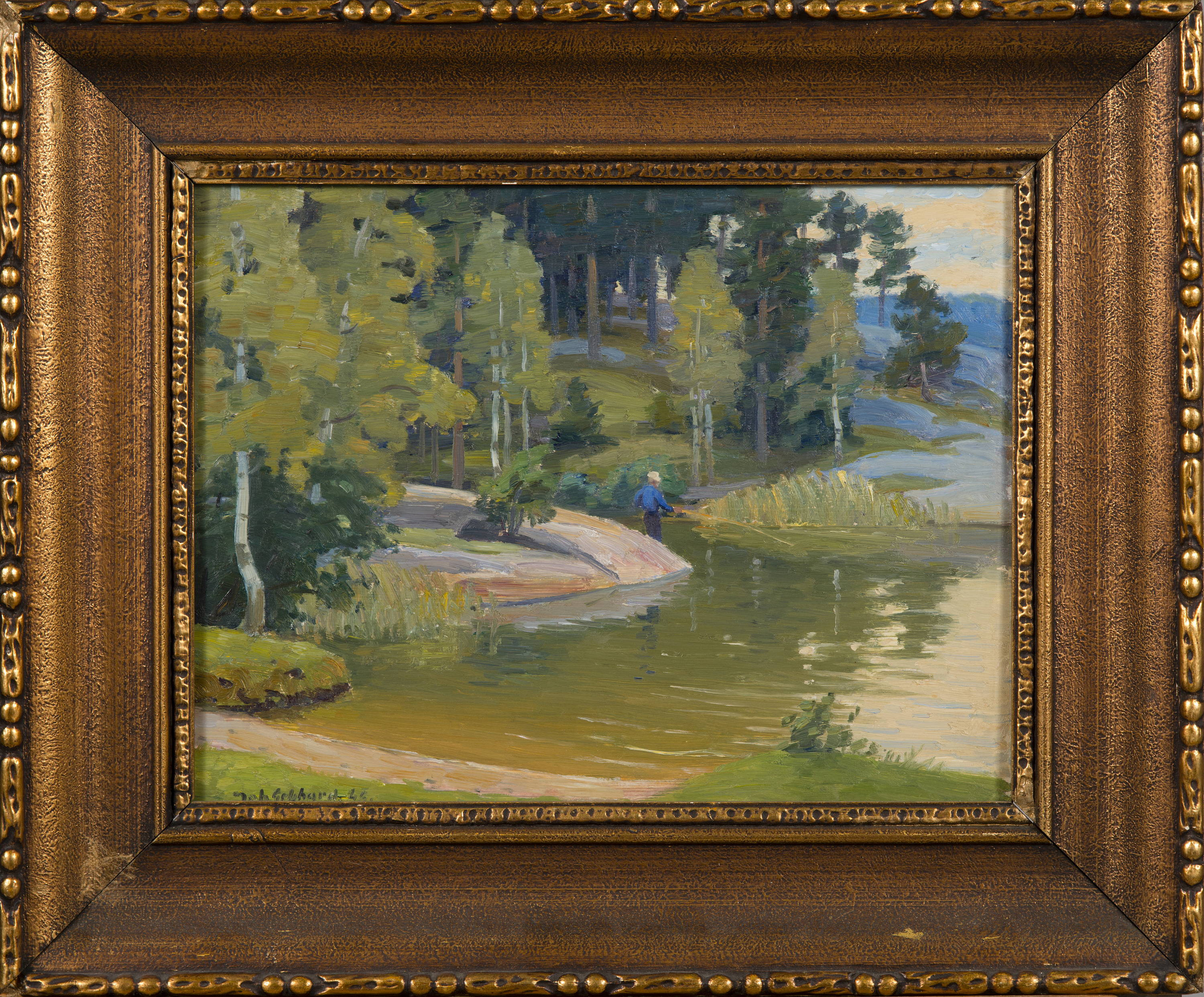 JOHANNES GEBHARD, olja på pannå, signerad och daterad -48. - Bukowskis