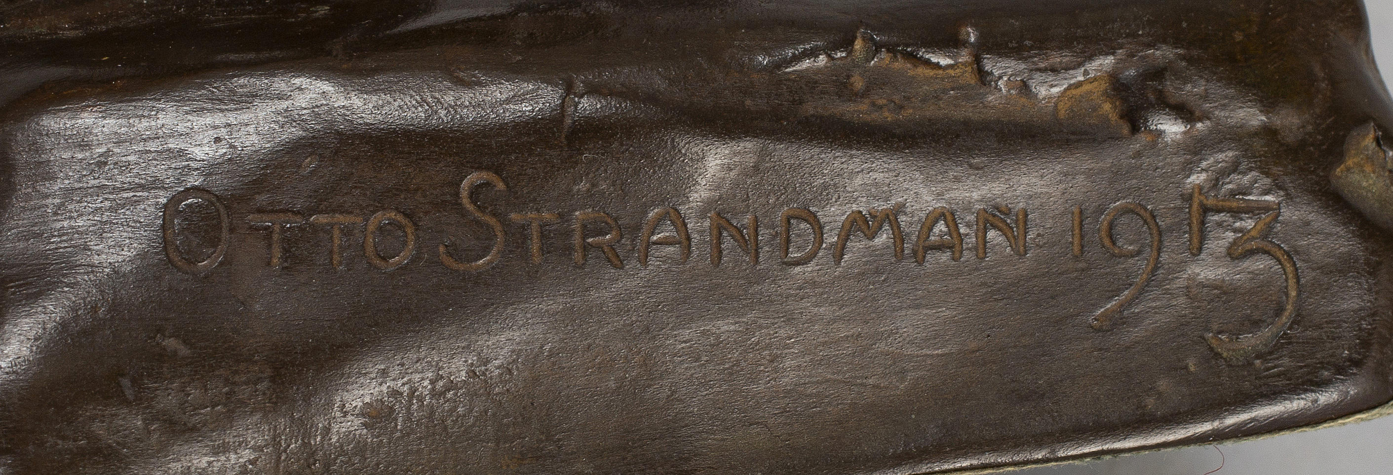 OTTO STRANDMAN, sculpture, bronze, signed Otto Strandman and dated 1913 ...