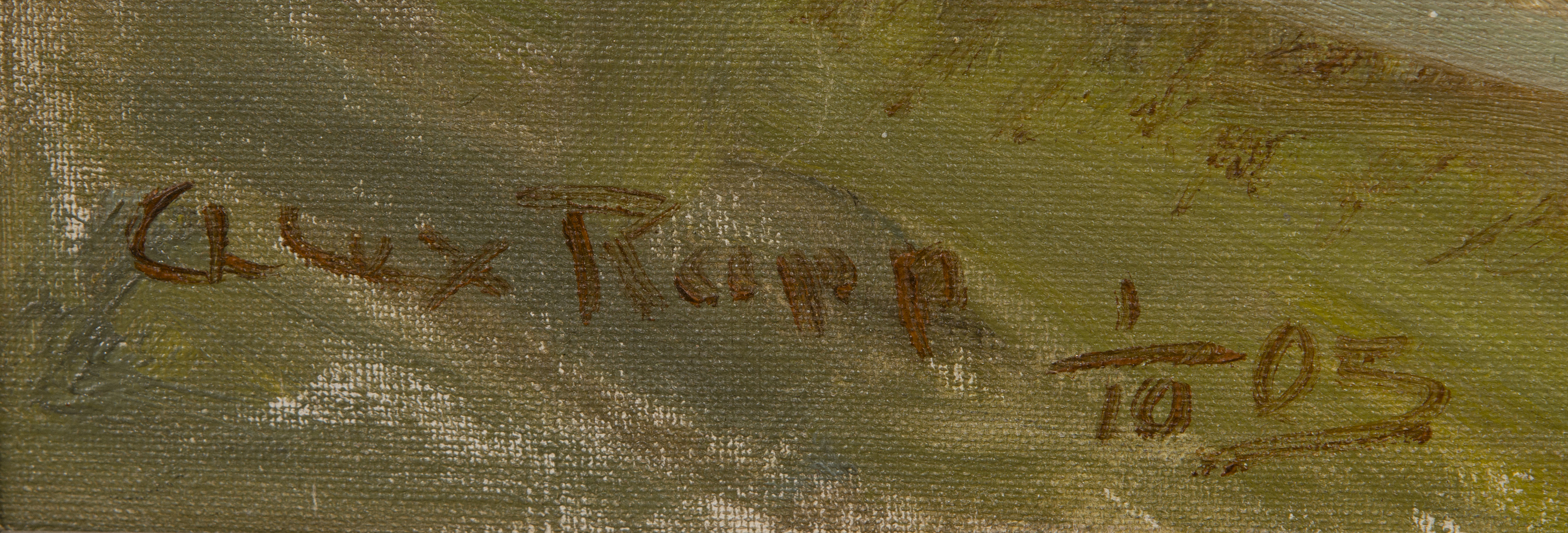 ALEX RAPP, öljy kankaalle, pingotettu levylle, signeerattu ja päivätty ...