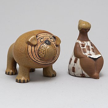 LISA LARSON, two stoneware sculptures, Gustavsberg. - Bukowskis