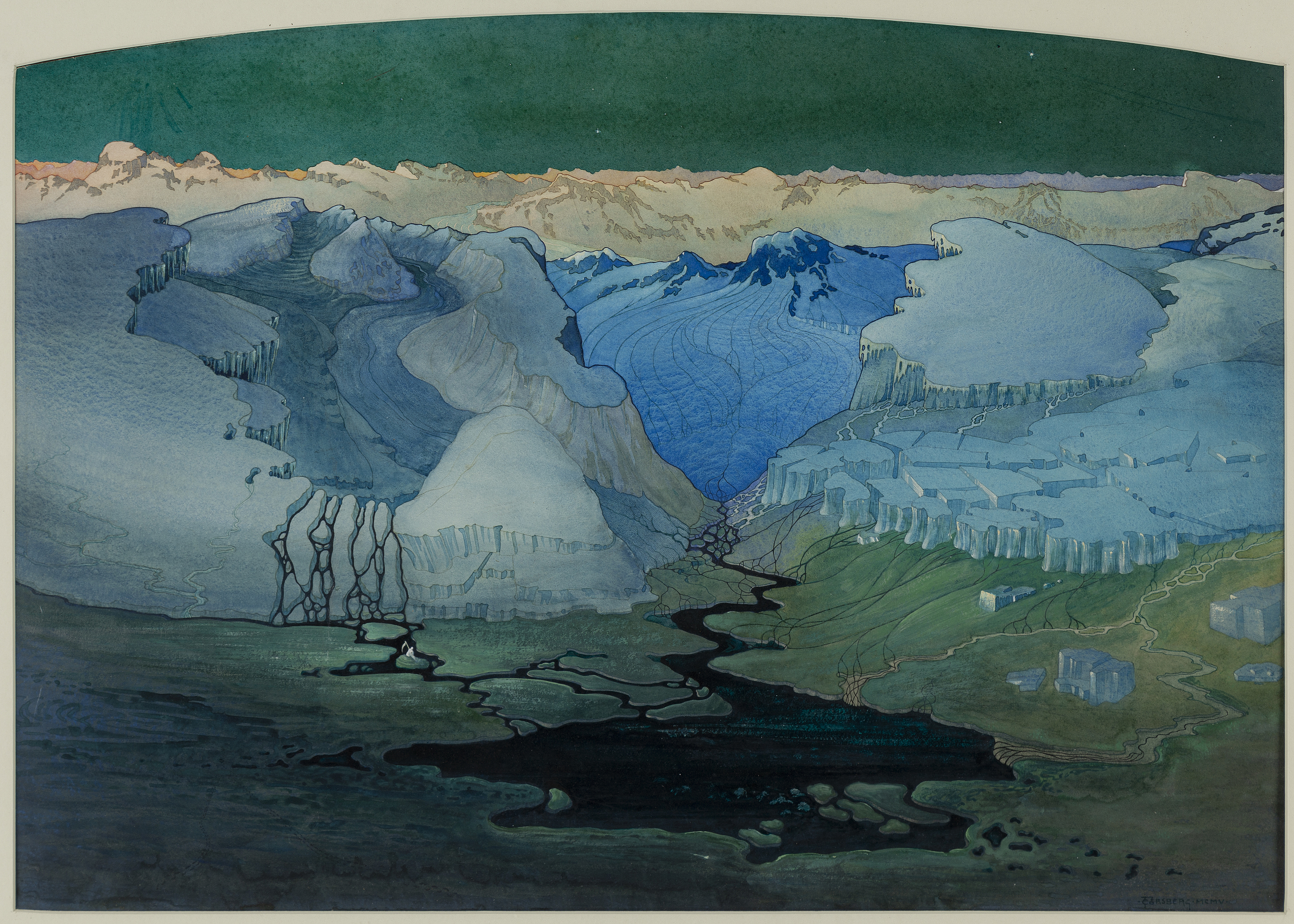 CARL JOHAN FORSBERG, akvarell, signerad och daterad MCMV (1905 ...