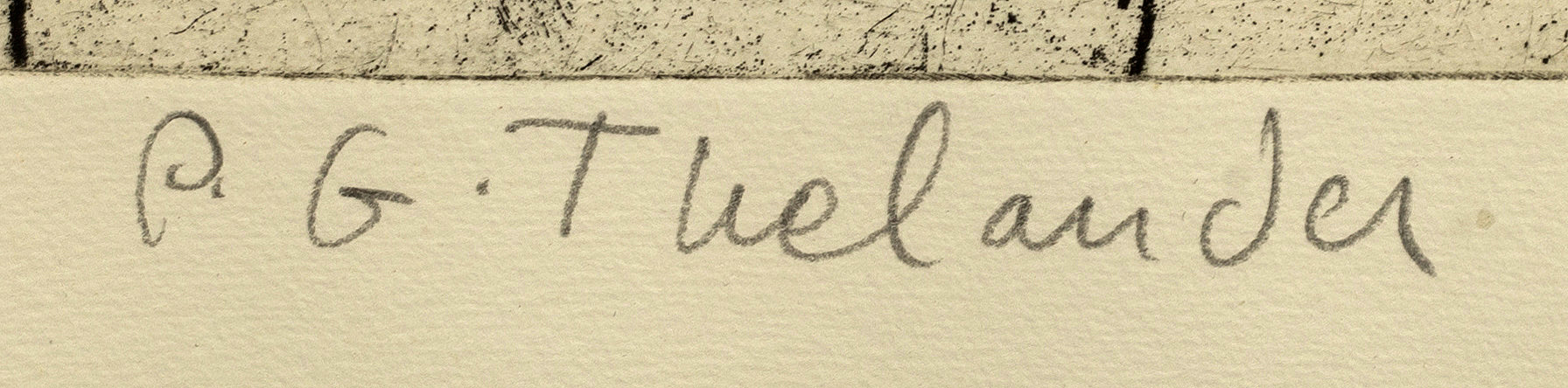 PG THELANDER, Colour etching, signed and numbered 20/30. - Bukowskis