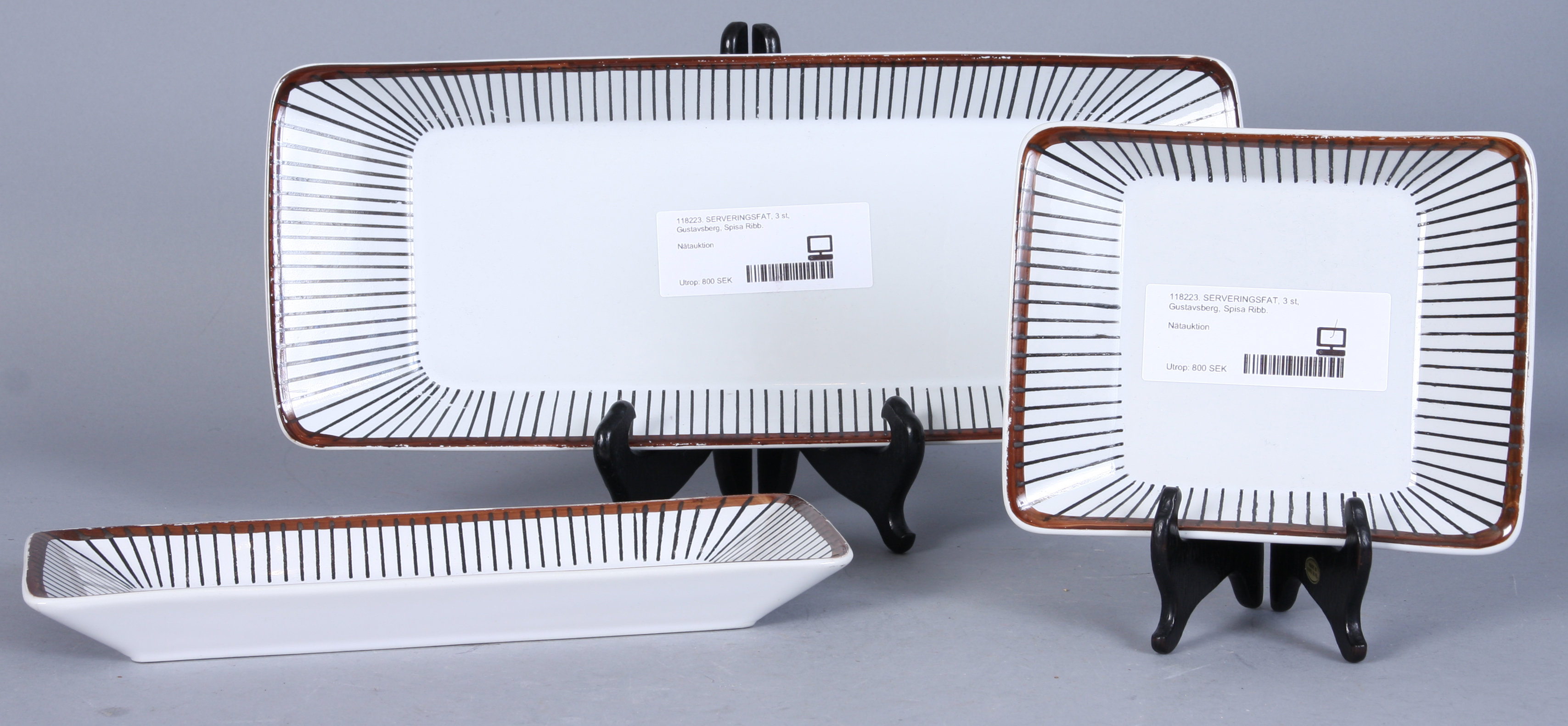 SERVERINGSFAT, 3 st, Gustavsberg, Spisa Ribb. - Bukowskis