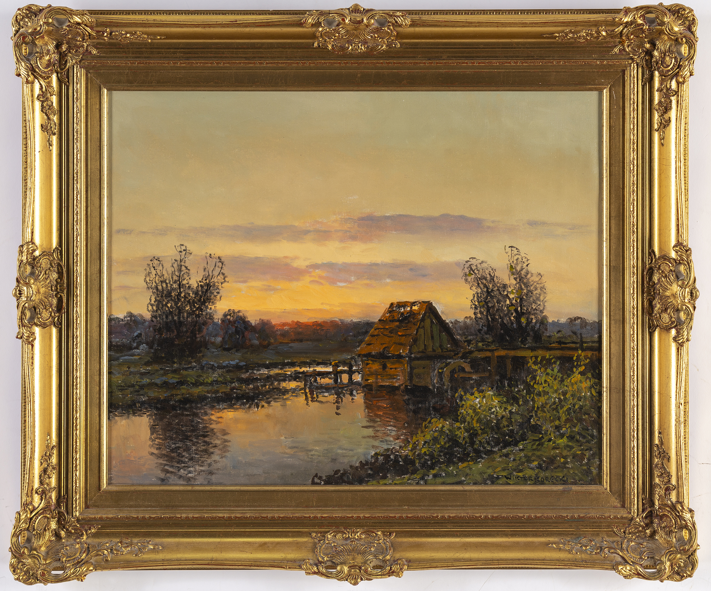 WIKTOR KORECKI, oil on canvas, signed. - Bukowskis