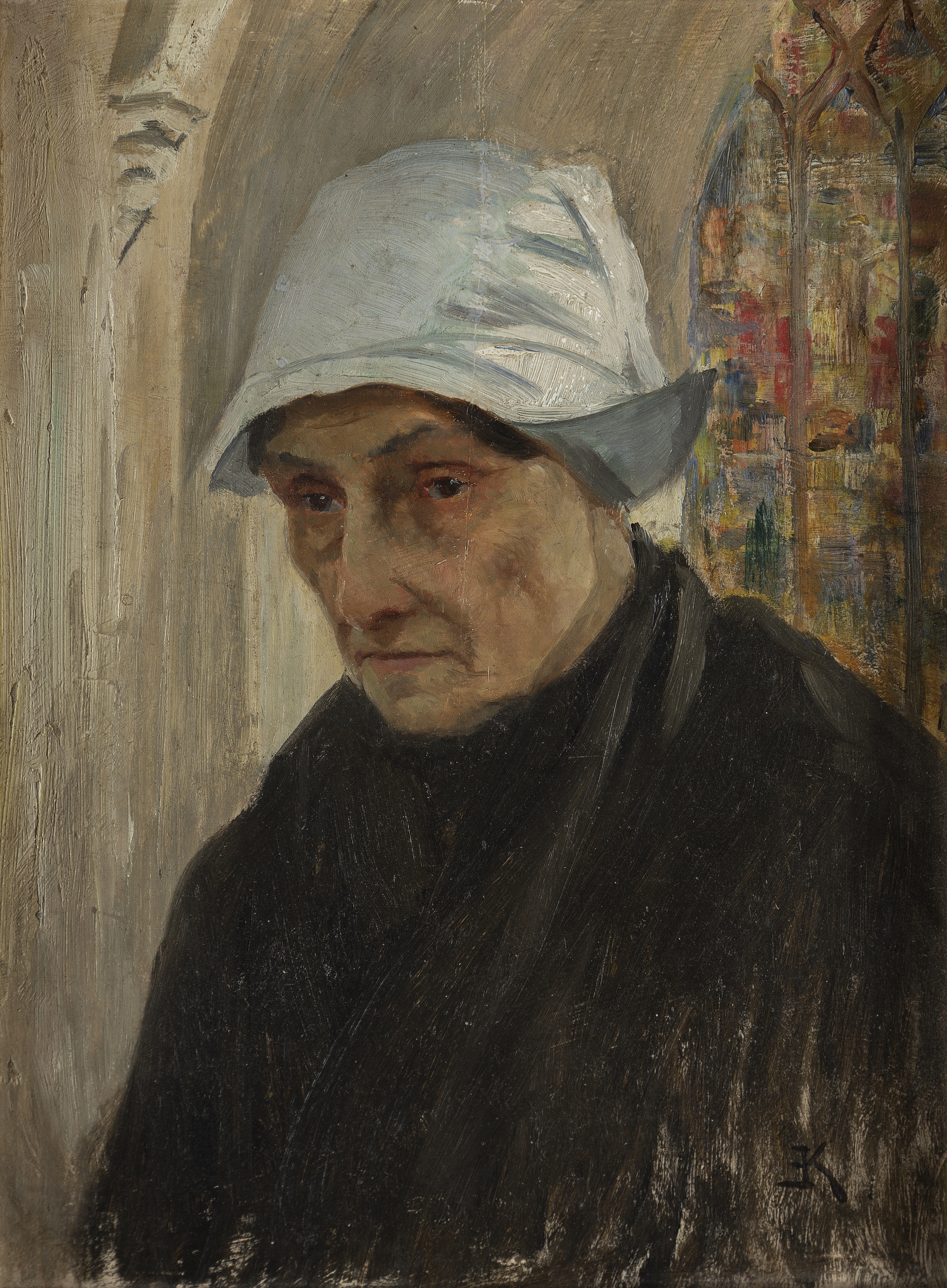 ELISABETH KEYSER, olja på pannå, signerad. - Bukowskis