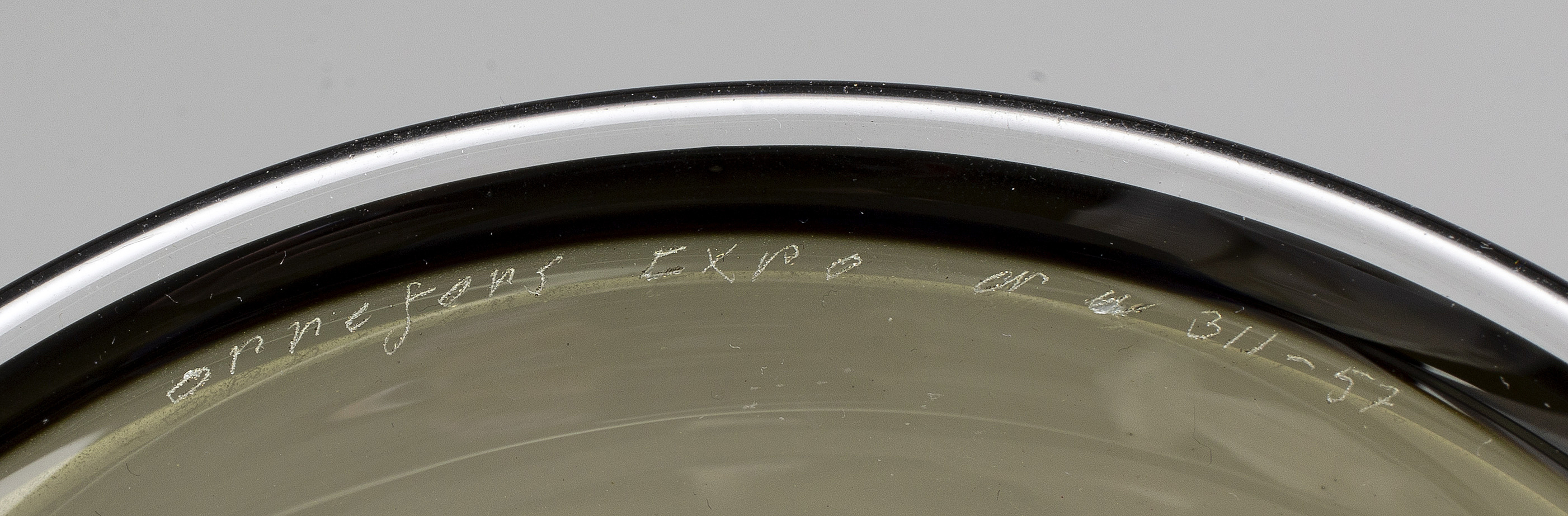 Nils Landberg, a set of three "Tulip" glass vases, Orrefors Expo ...