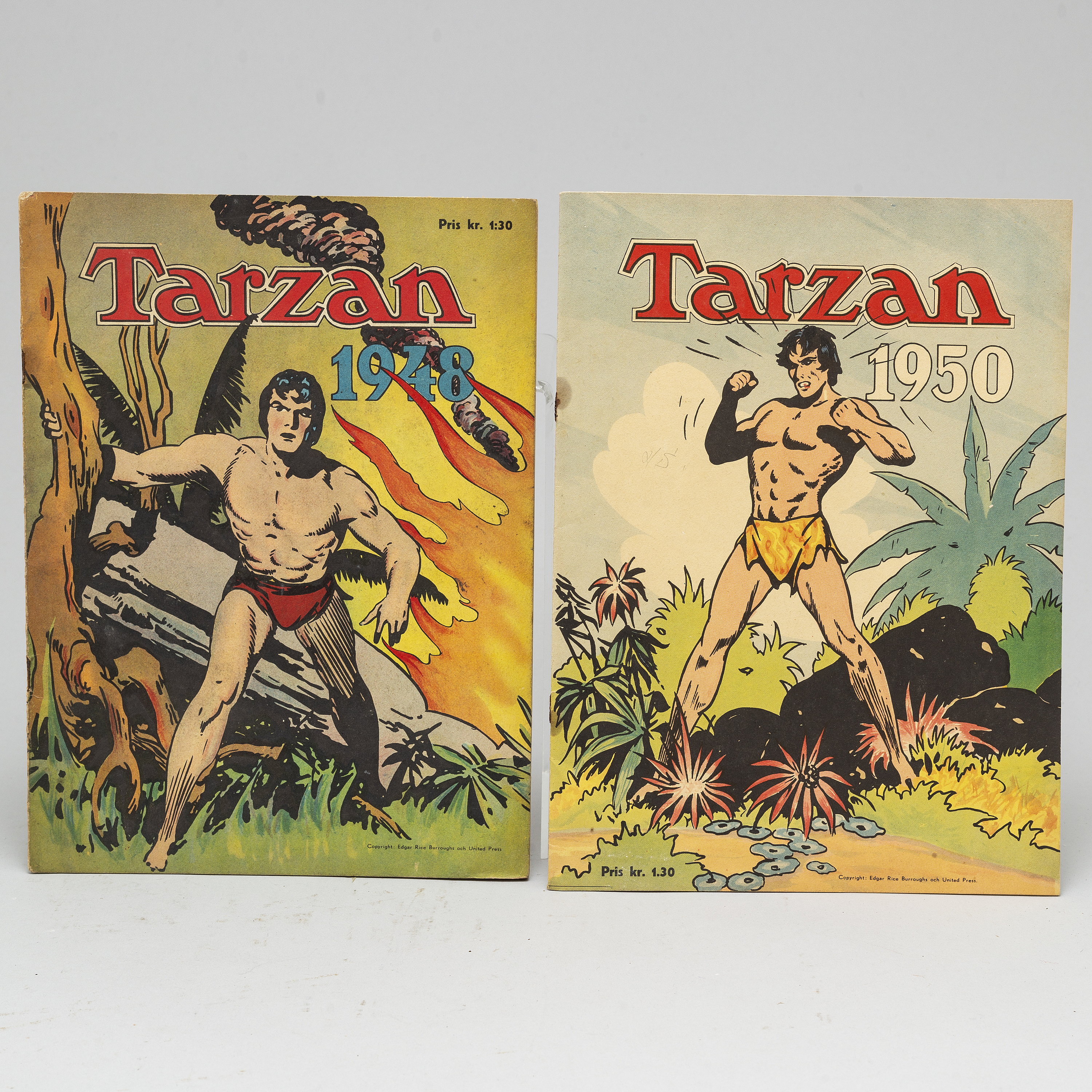 SERIETIDNINGAR, Tarzan & Buffalo Bill, 9 st, 1946-1952. - Bukowskis