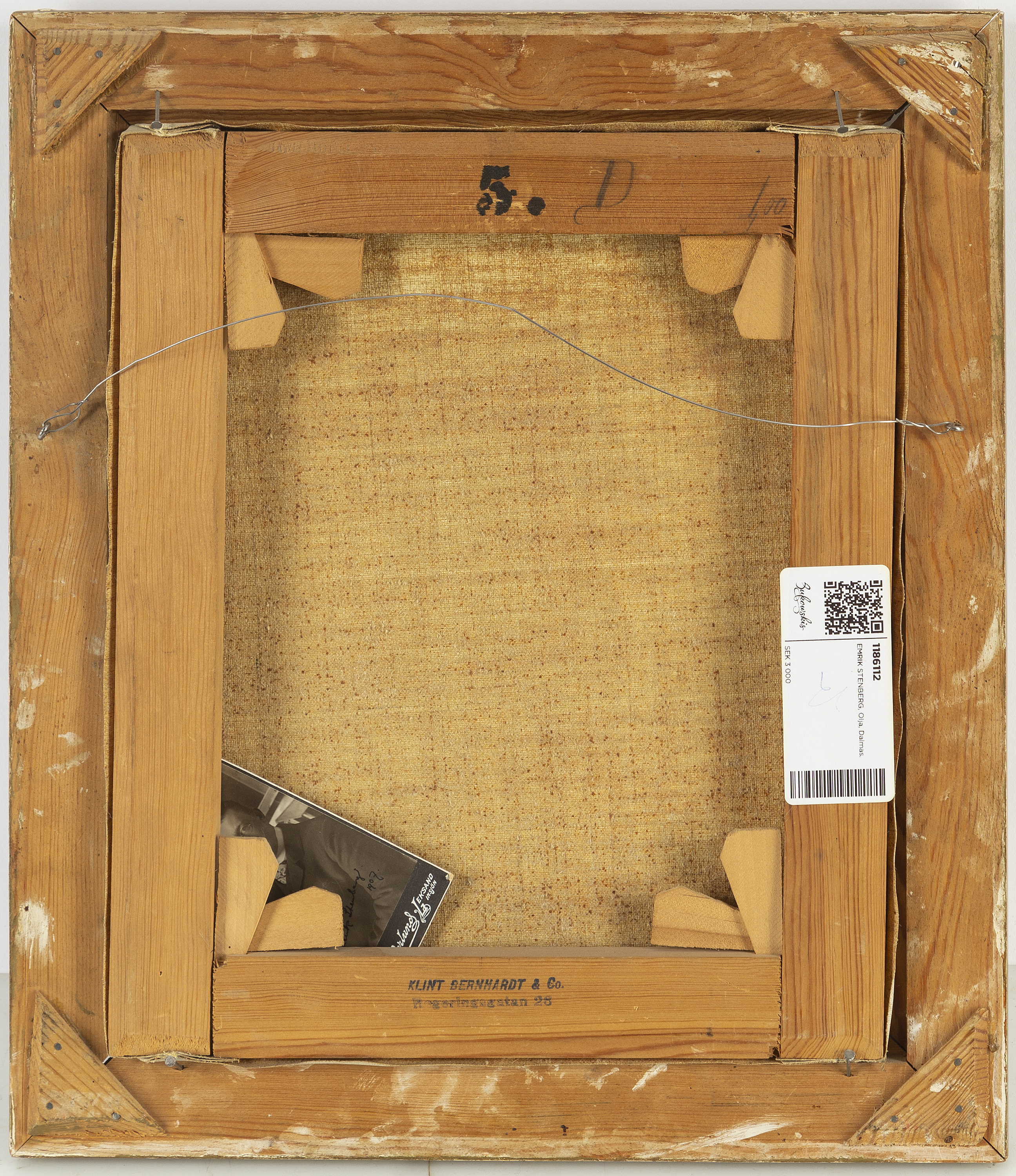 EMERIK STENBERG, oil on canvas, signed. - Bukowskis