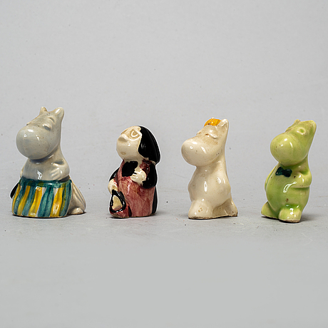 SIGNE HAMMARSTEN-JANSSON, eight ceramic Moomin figurines from Arabia ...