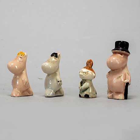 SIGNE HAMMARSTEN-JANSSON, eight ceramic Moomin figurines from Arabia ...