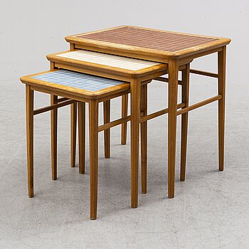 a 1950's three-part table. - Bukowskis