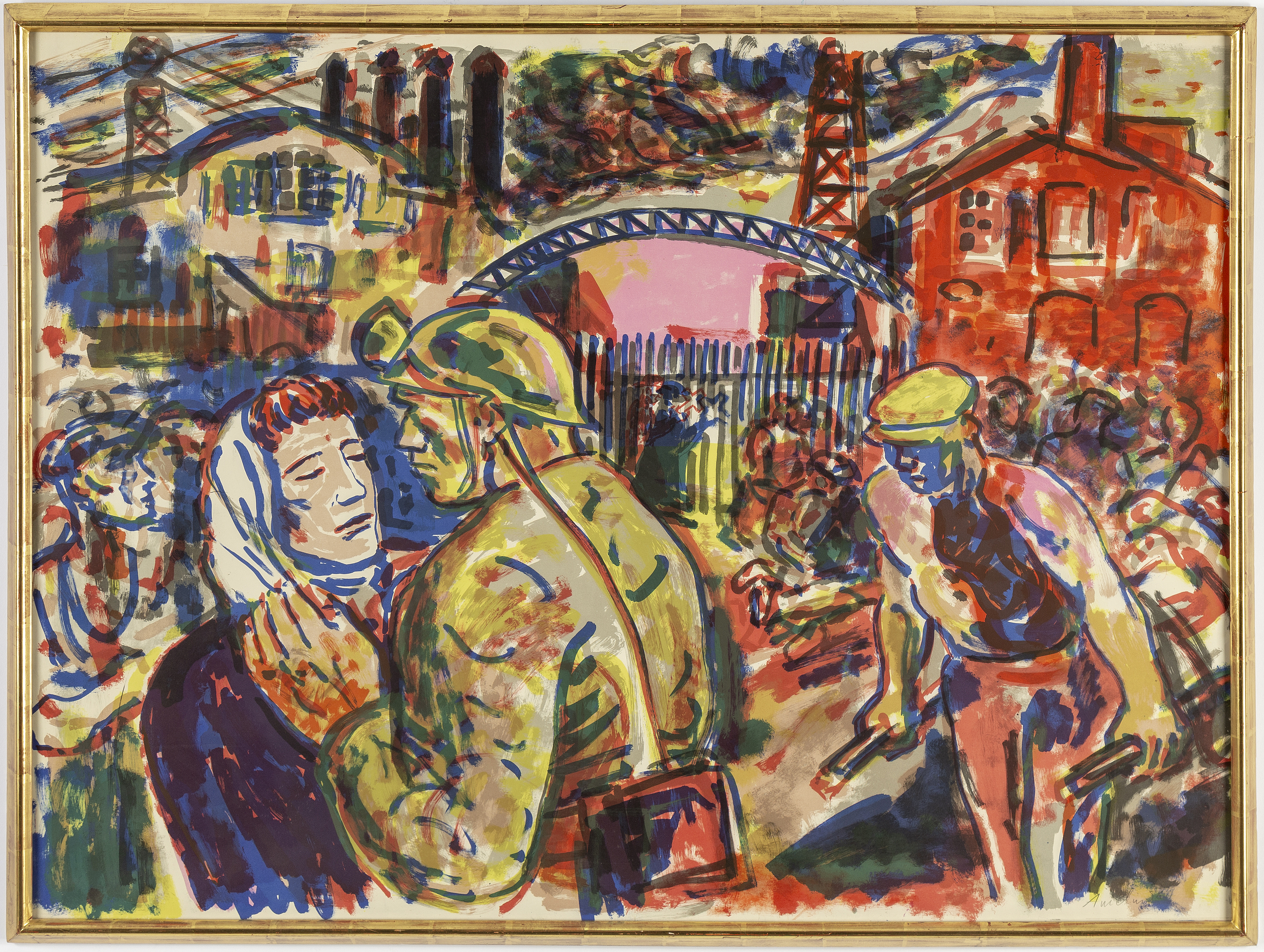 ALBIN AMELIN, färglitografi, signerad. - Bukowskis