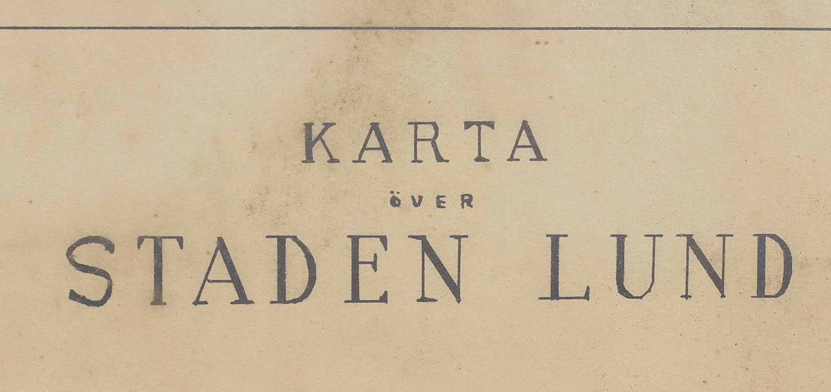 MAP - LUND, Sweden, ink and water color, C Erman 1932. - Bukowskis