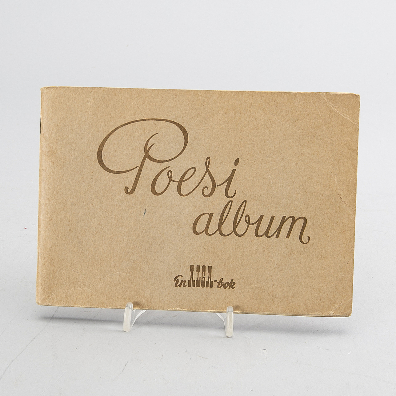 POETRY ALBUM, handwritten, with two watercolor sketches by Ola Billgren ...
