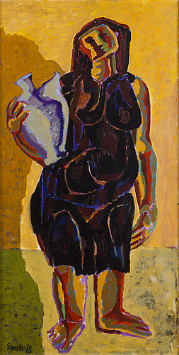 ERIK ENROTH, WOMAN WITH POT. - Bukowskis