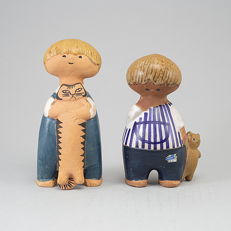 LISA LARSON, two figurines, ceramics, Gustavsberg. - Bukowskis