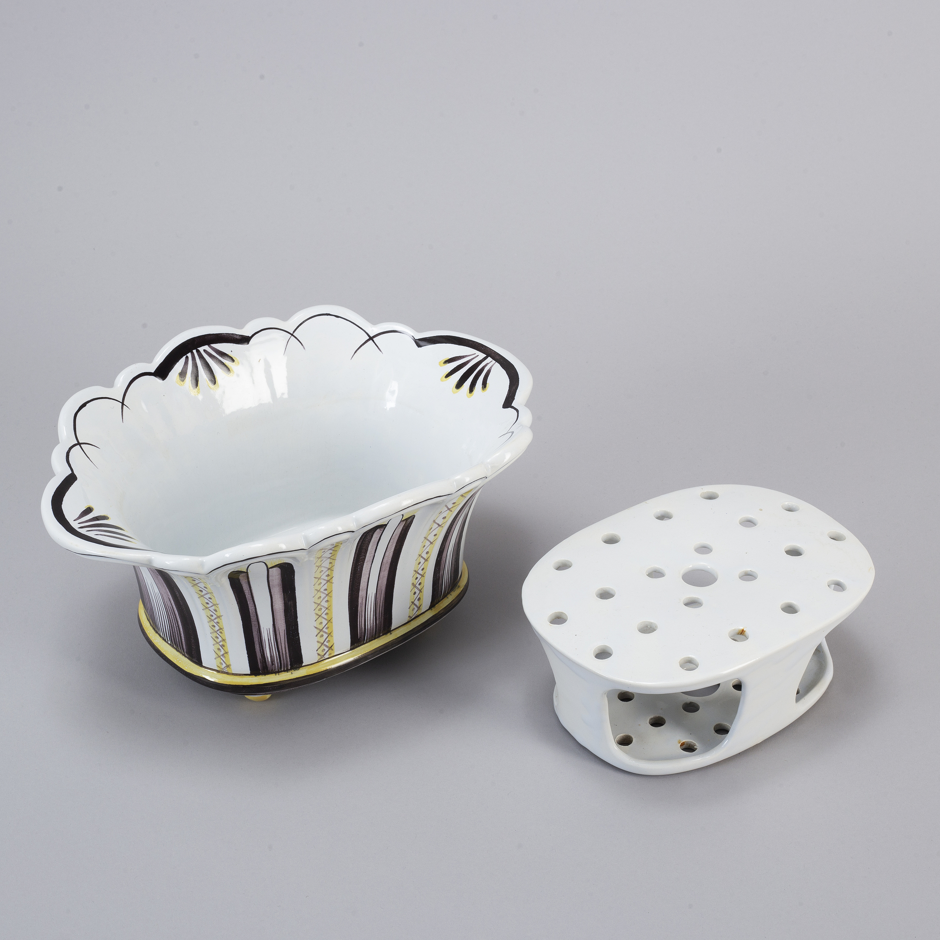 ARTHUR PERCY, a creamware jardinière, Gefle Porslinsfabrik, 1920-30s ...