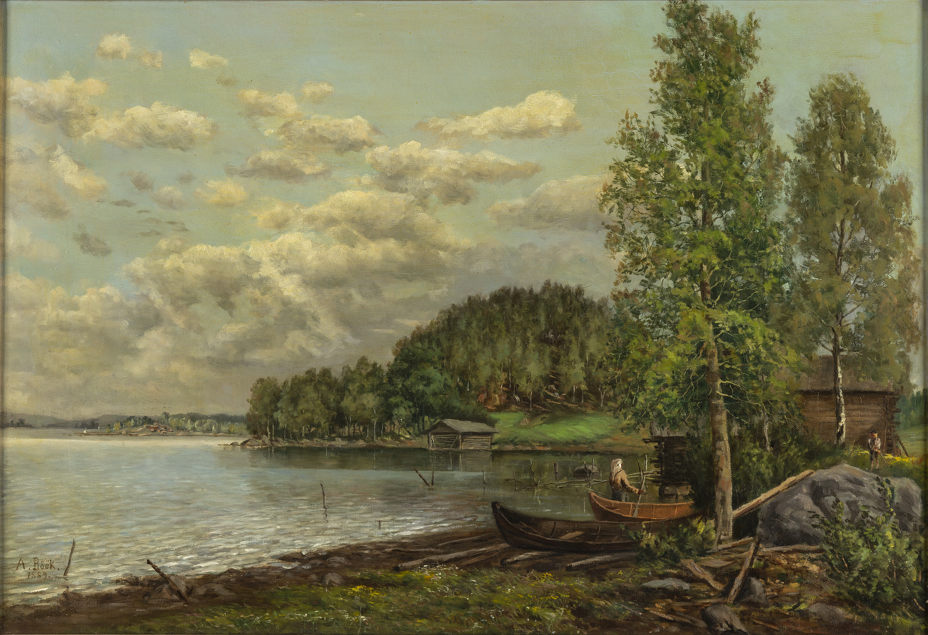 ALARIK BÖÖK, oil on canvas, signed. - Bukowskis