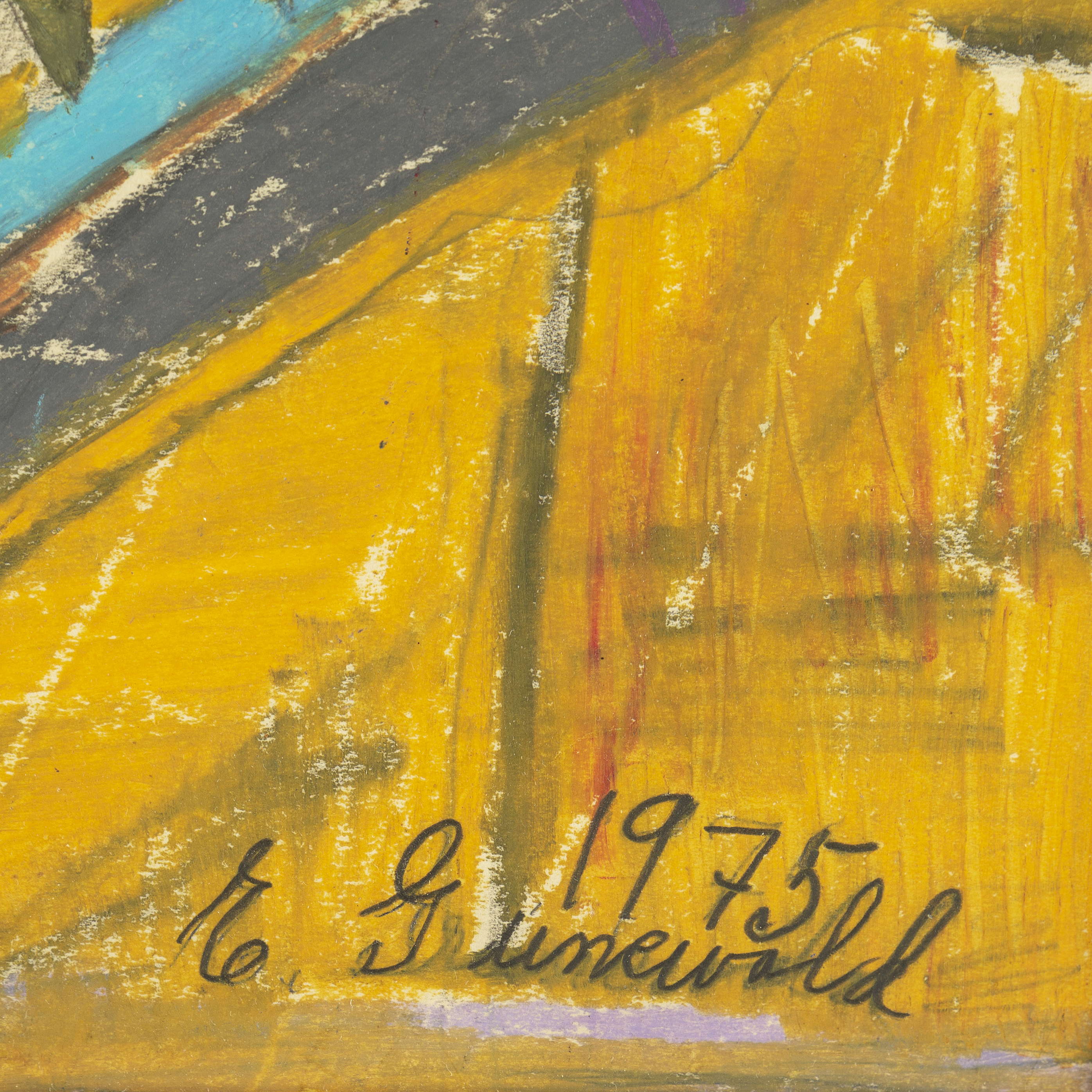 ELSA GRÜNEWALD, crayon, signed and dated 1975. - Bukowskis