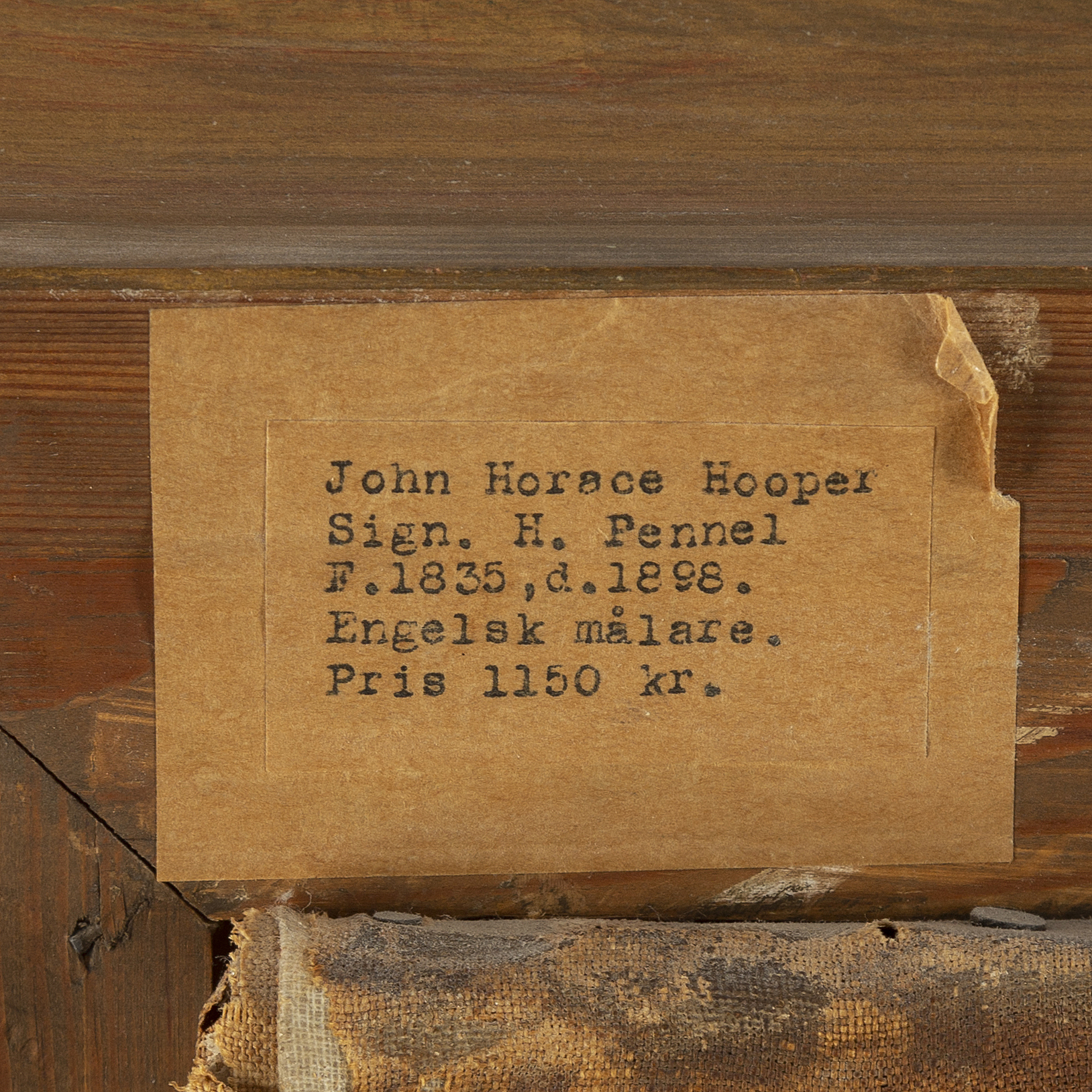 HARRY PENNELL, oil on canvas, signed. - Bukowskis