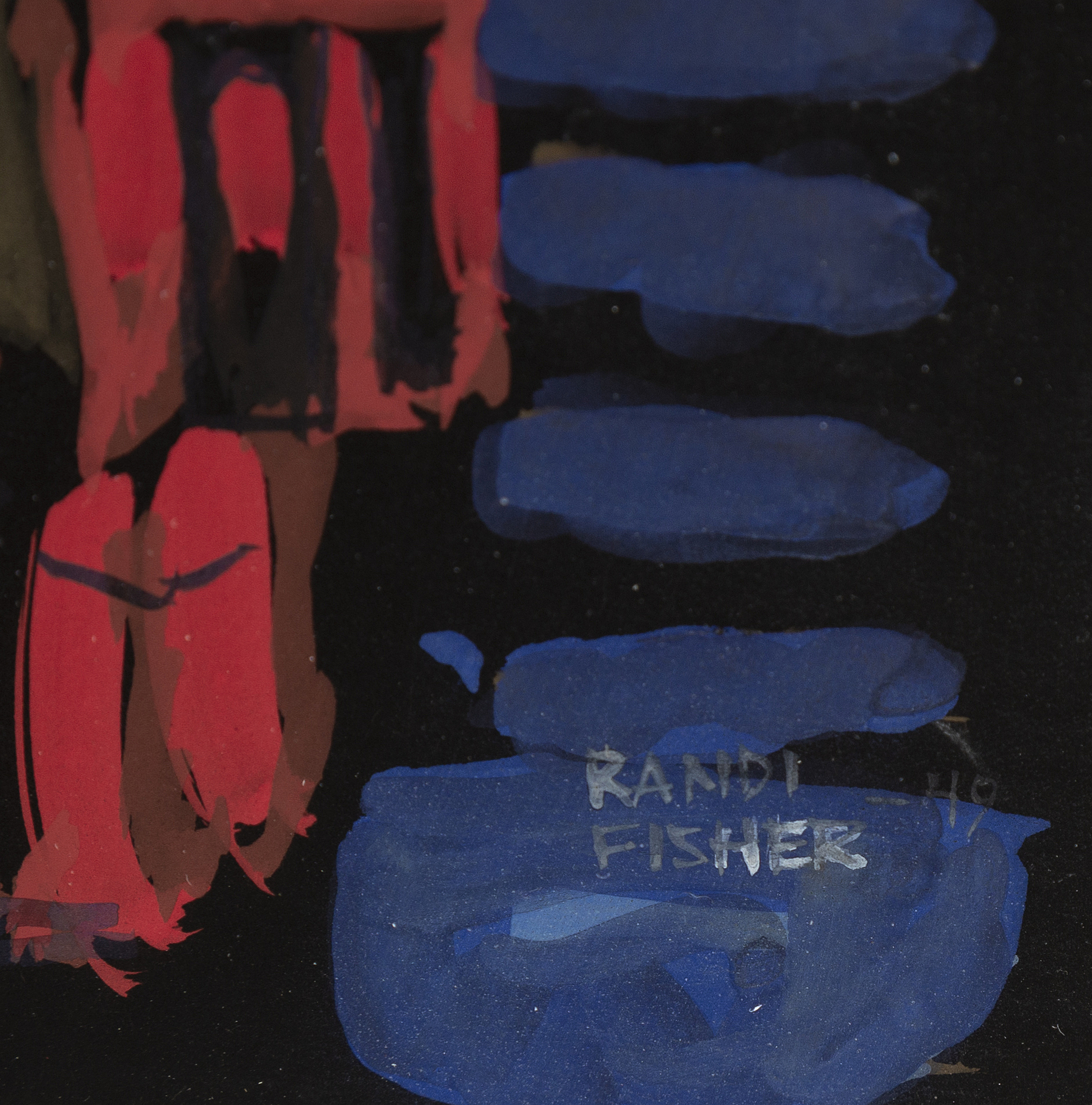 RANDI FISHER, blandteknik. Signerad Randi Fisher och daterad -49 ...