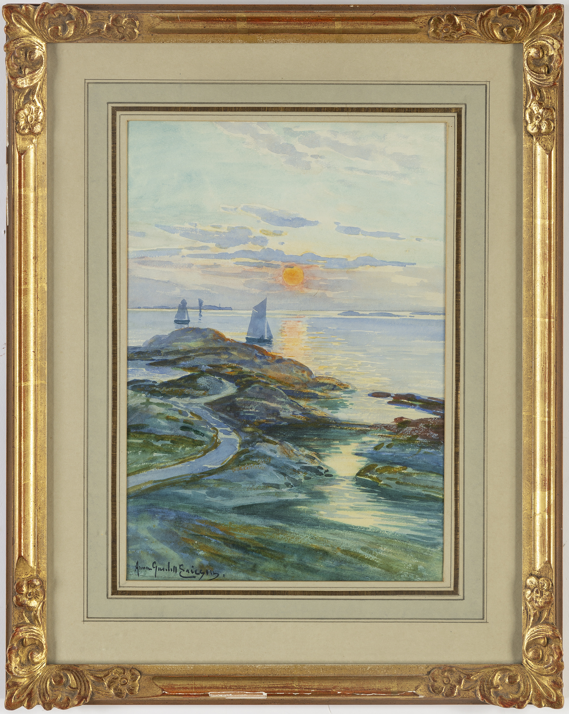 ANNA GARDELL-ERICSON, akvarell på papper, signerad Anna Gardell ...
