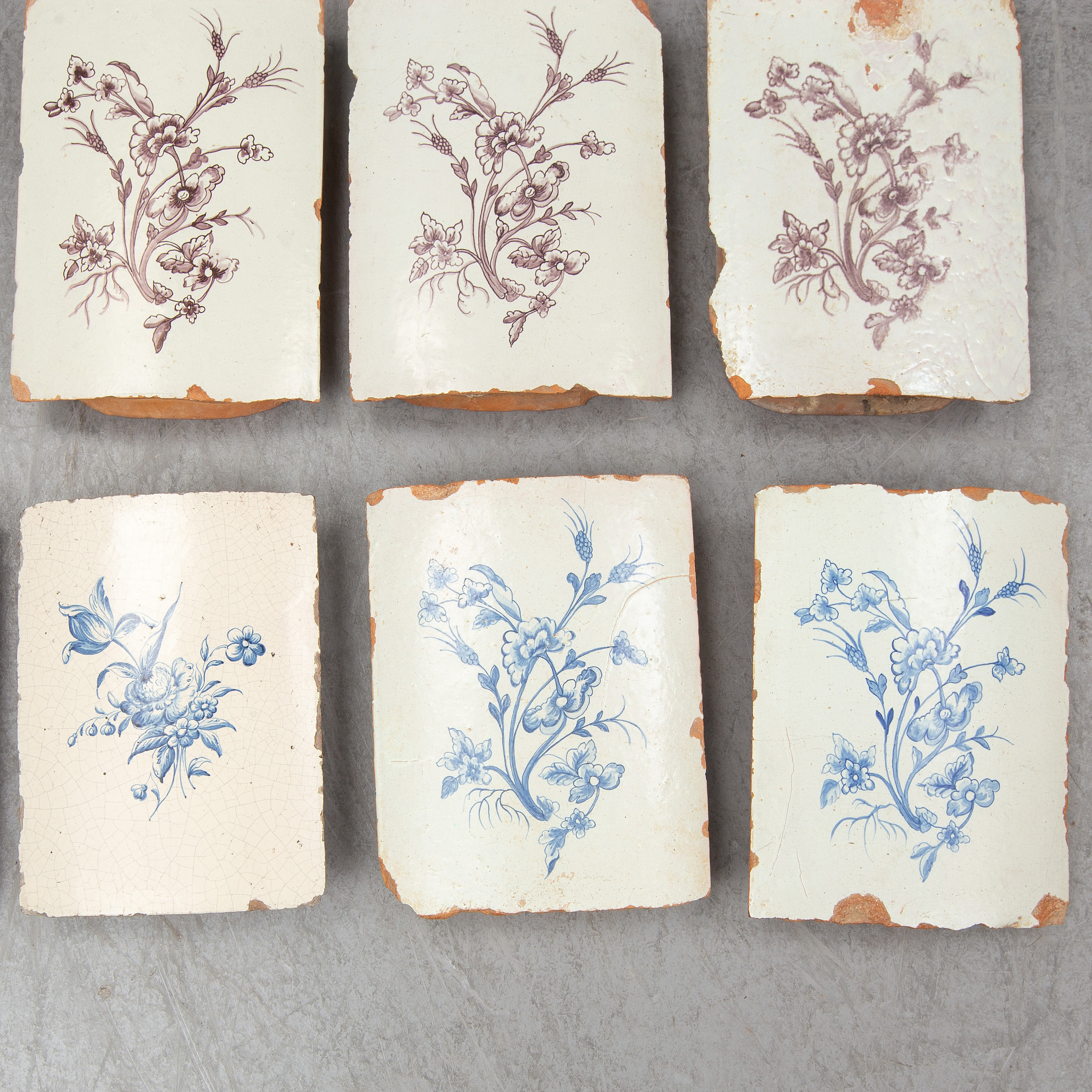 Eighteen ceramic tiles, 18th century. - Bukowskis