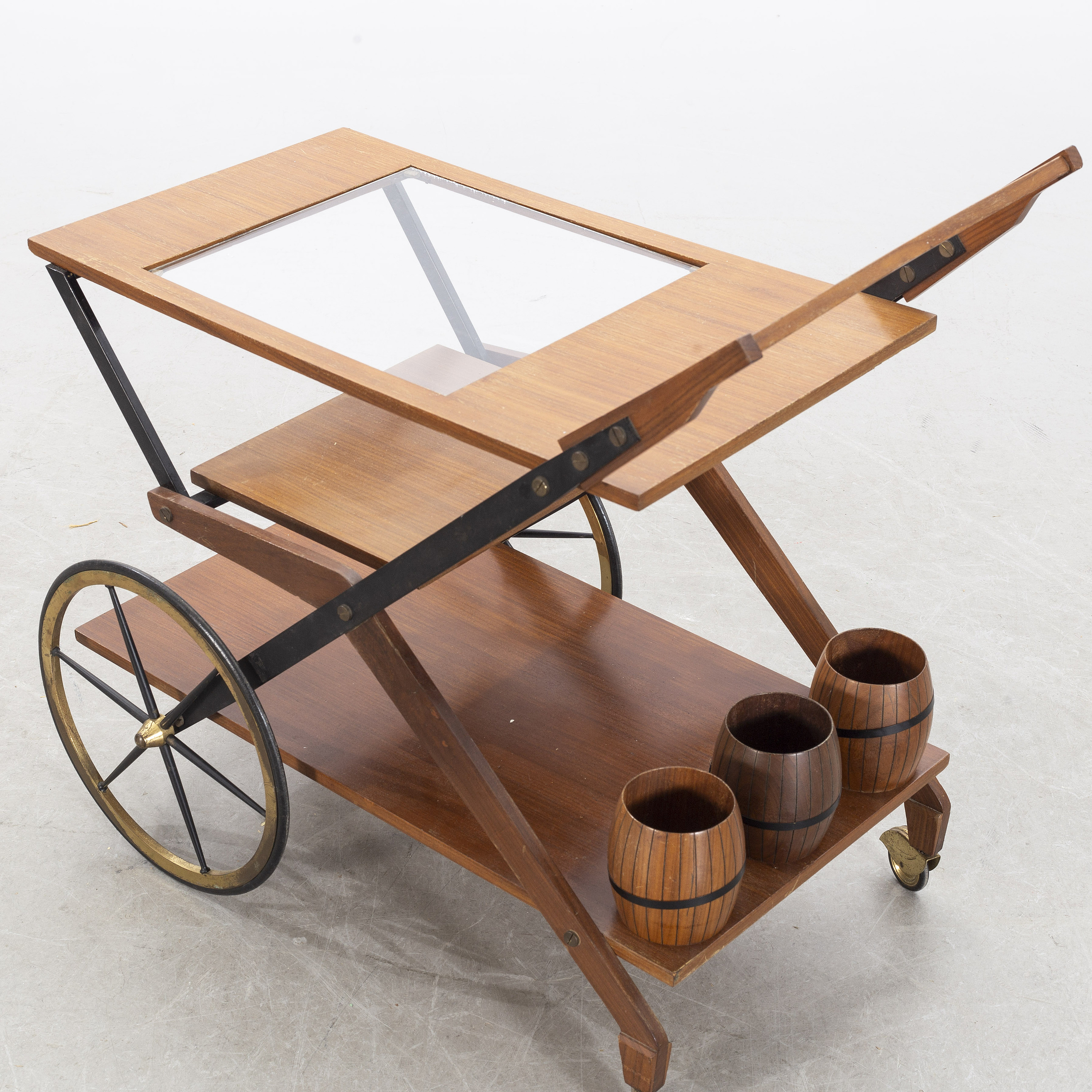 SERVERINGSVAGN, teak och metall, 1950-60-tal. - Bukowskis
