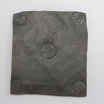 A Swedish copper plate, 4 Daler silvermynt, 1731. - Bukowskis