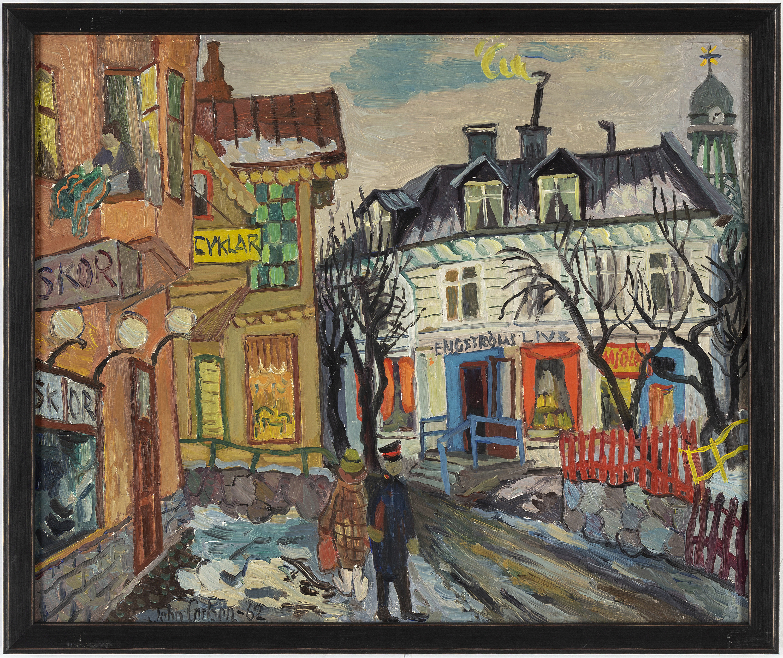 JOHN CARLSSON, oil on paper-panel, signed and dated -62. - Bukowskis