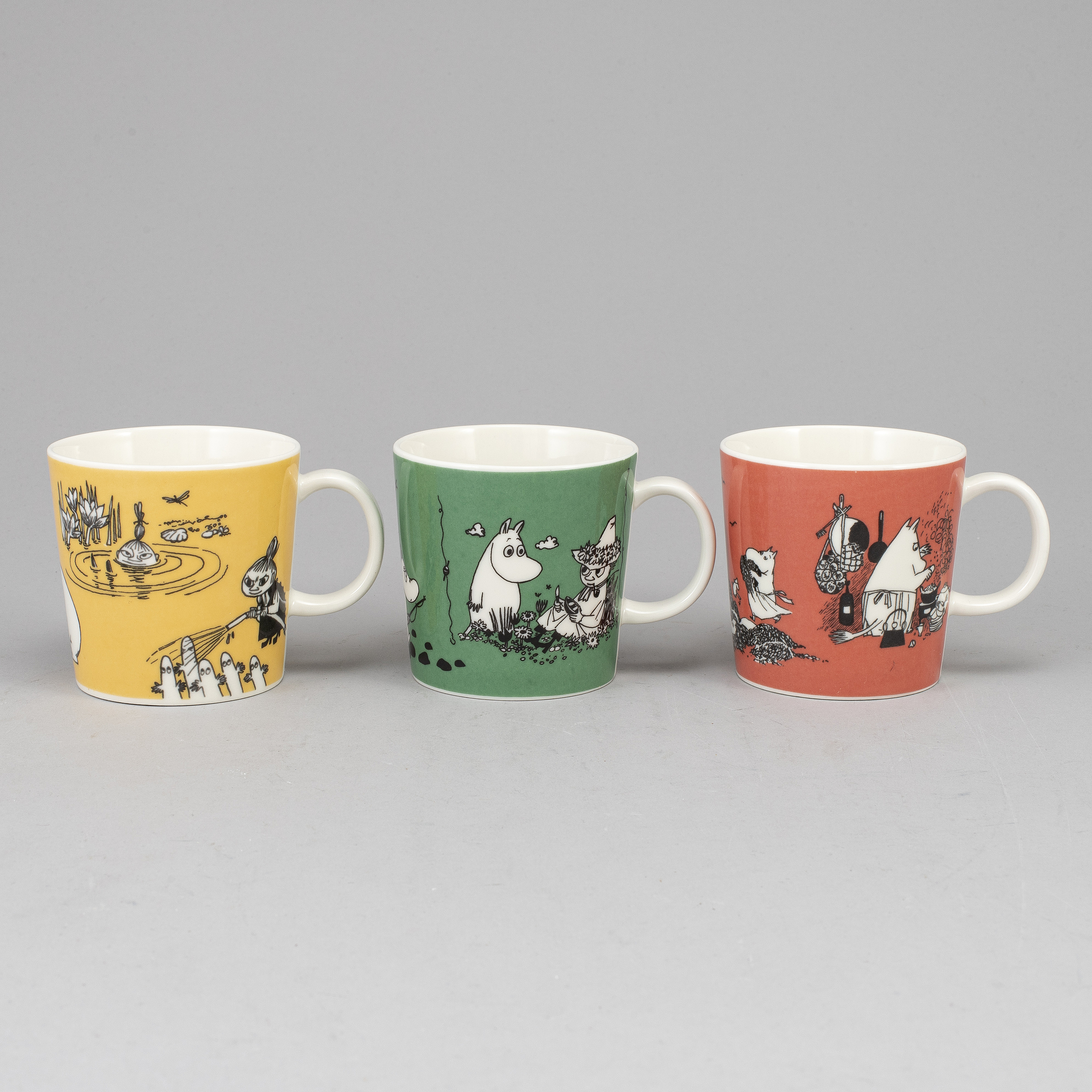 MUMINMUGGAR, 3 st, porslin, Moomin Characters, Arabia, Finland, 1990-96 ...