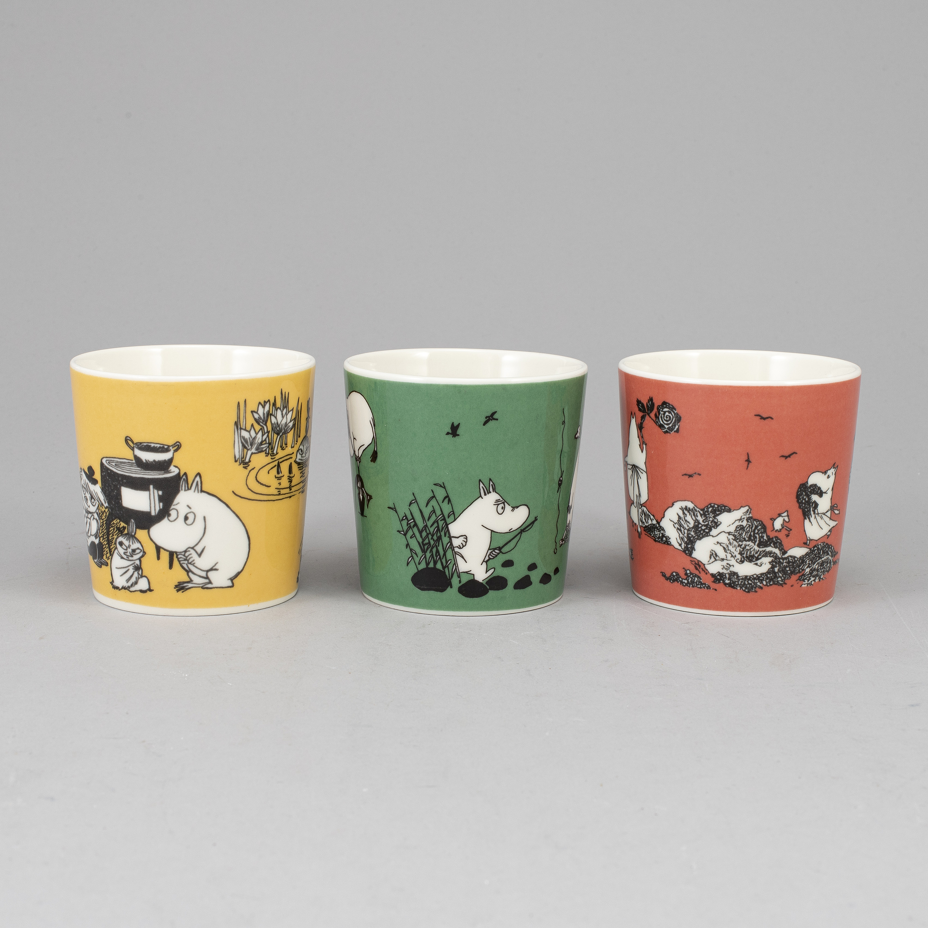 MUMINMUGGAR, 3 st, porslin, Moomin Characters, Arabia, Finland, 1990-96 ...