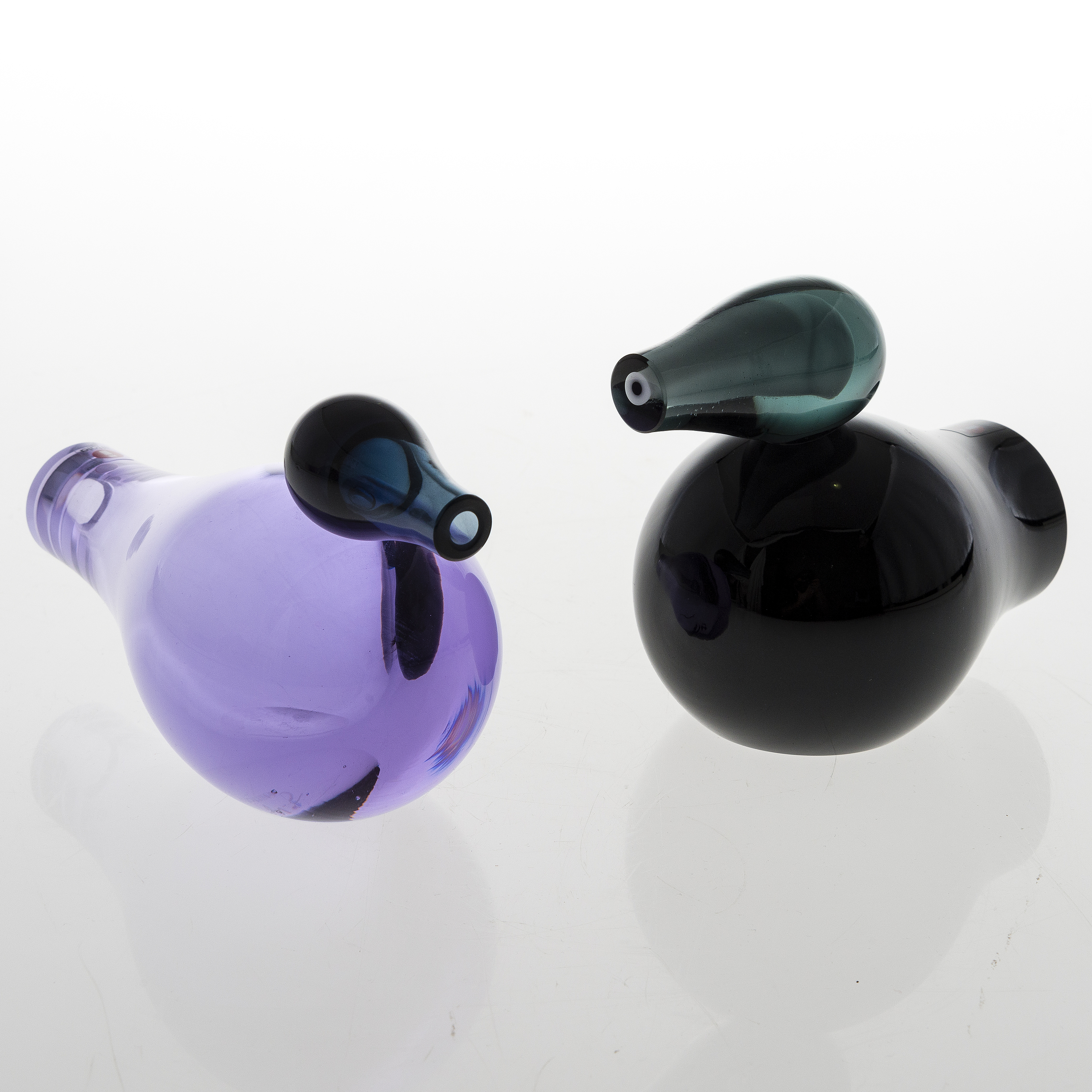 Two glass birds by Giorgio Vigna for Iittala, signed G. Vigna, Iittala ...