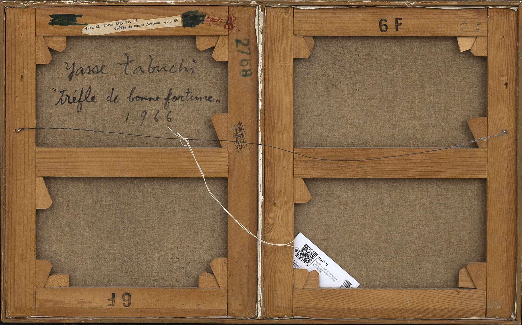 YASSE TABUCHI, oil on canvas, signed and dated Tabuchi -66. - Bukowskis