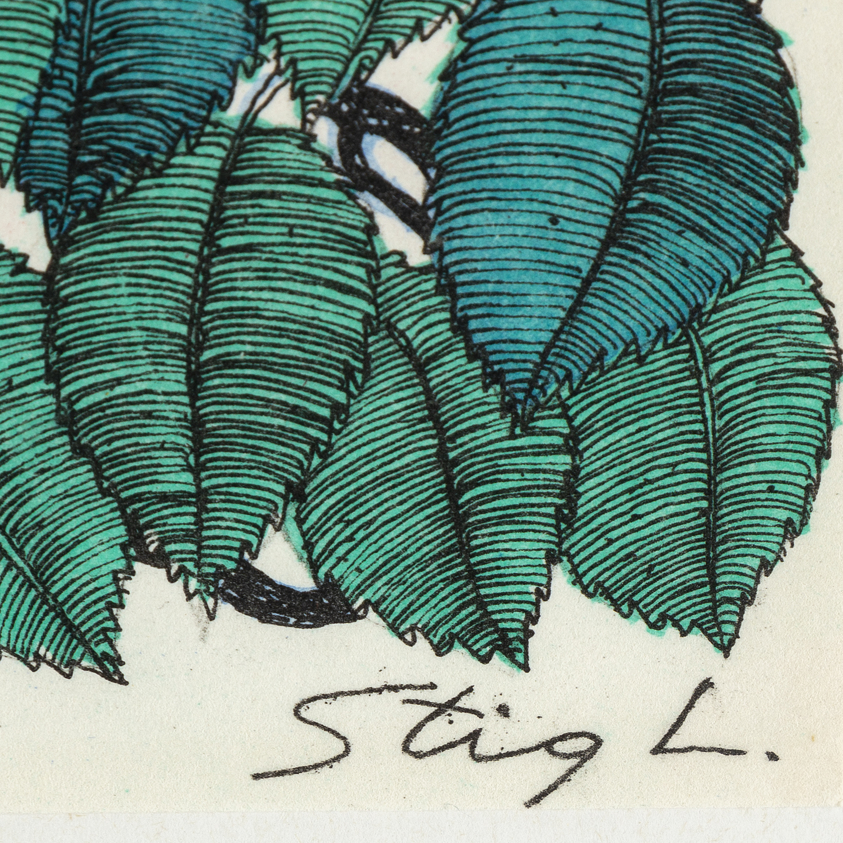 STIG LINDBERG, lithograph in colours, signed in the print. - Bukowskis