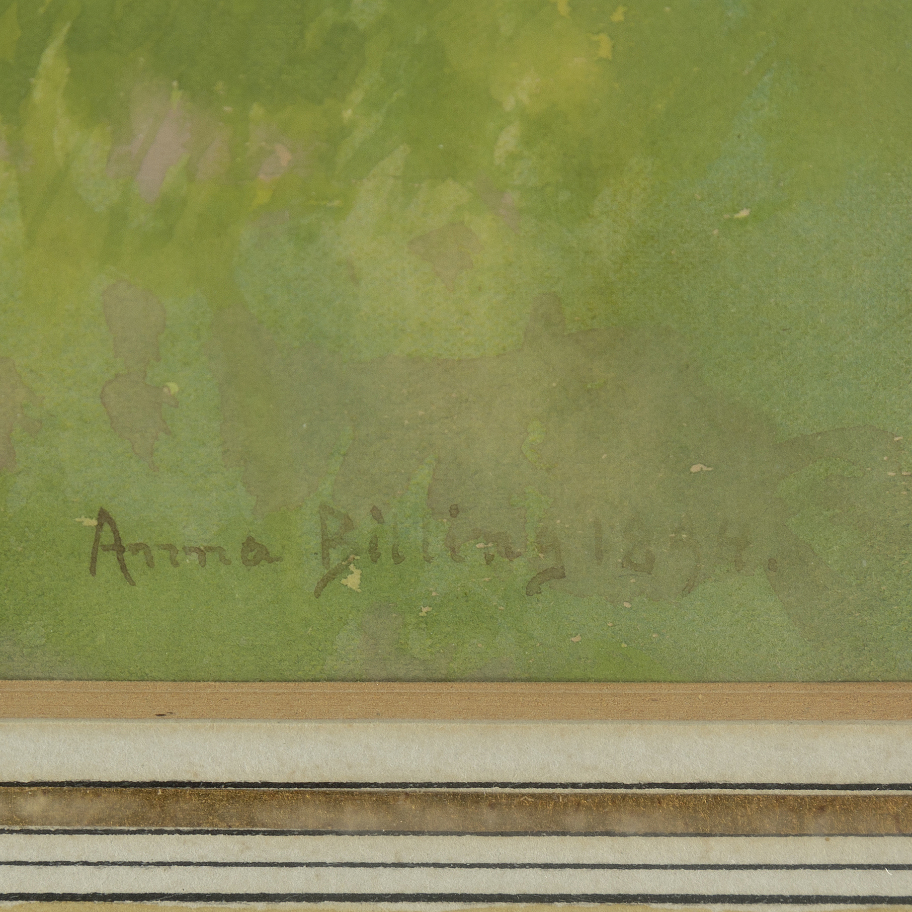 ANNA BILLING, akvarell, signerad och daterad 1894. - Bukowskis