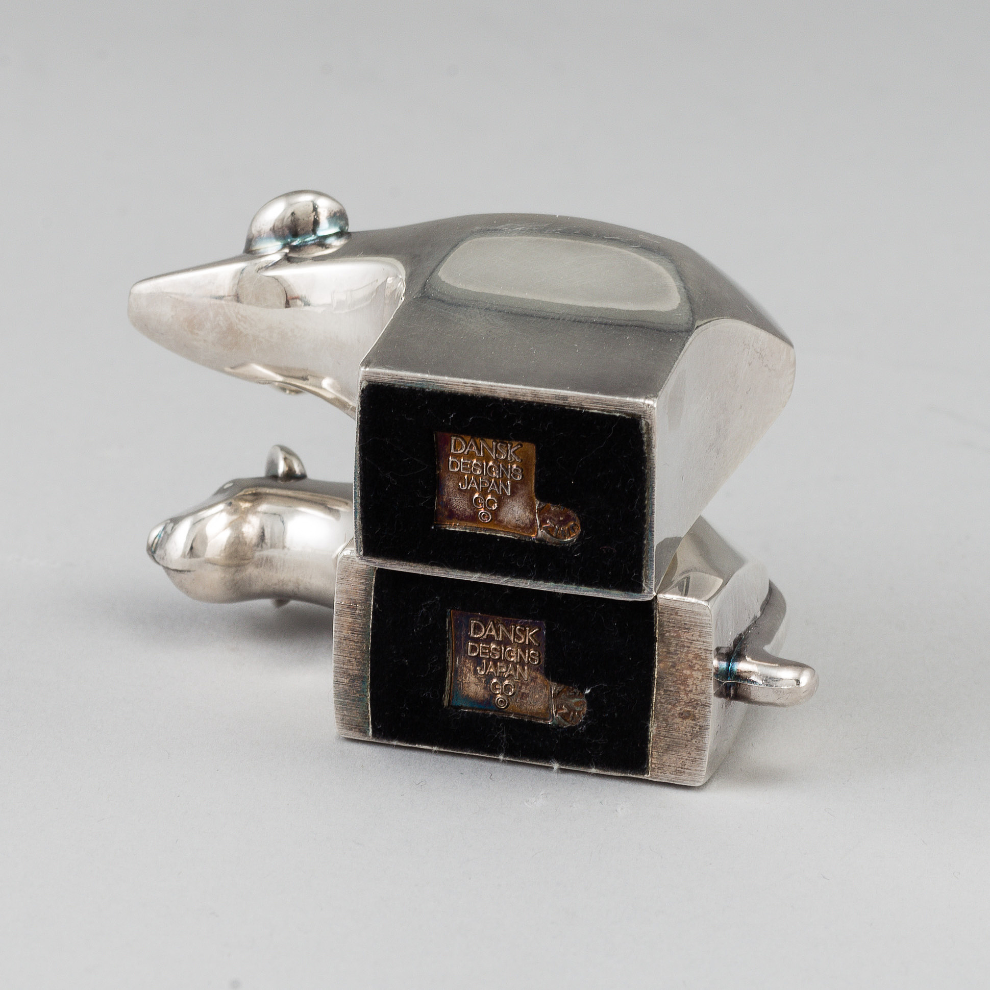 GUNNAR CYRÉN, two silverplated figurines Dansk Design later part of the ...