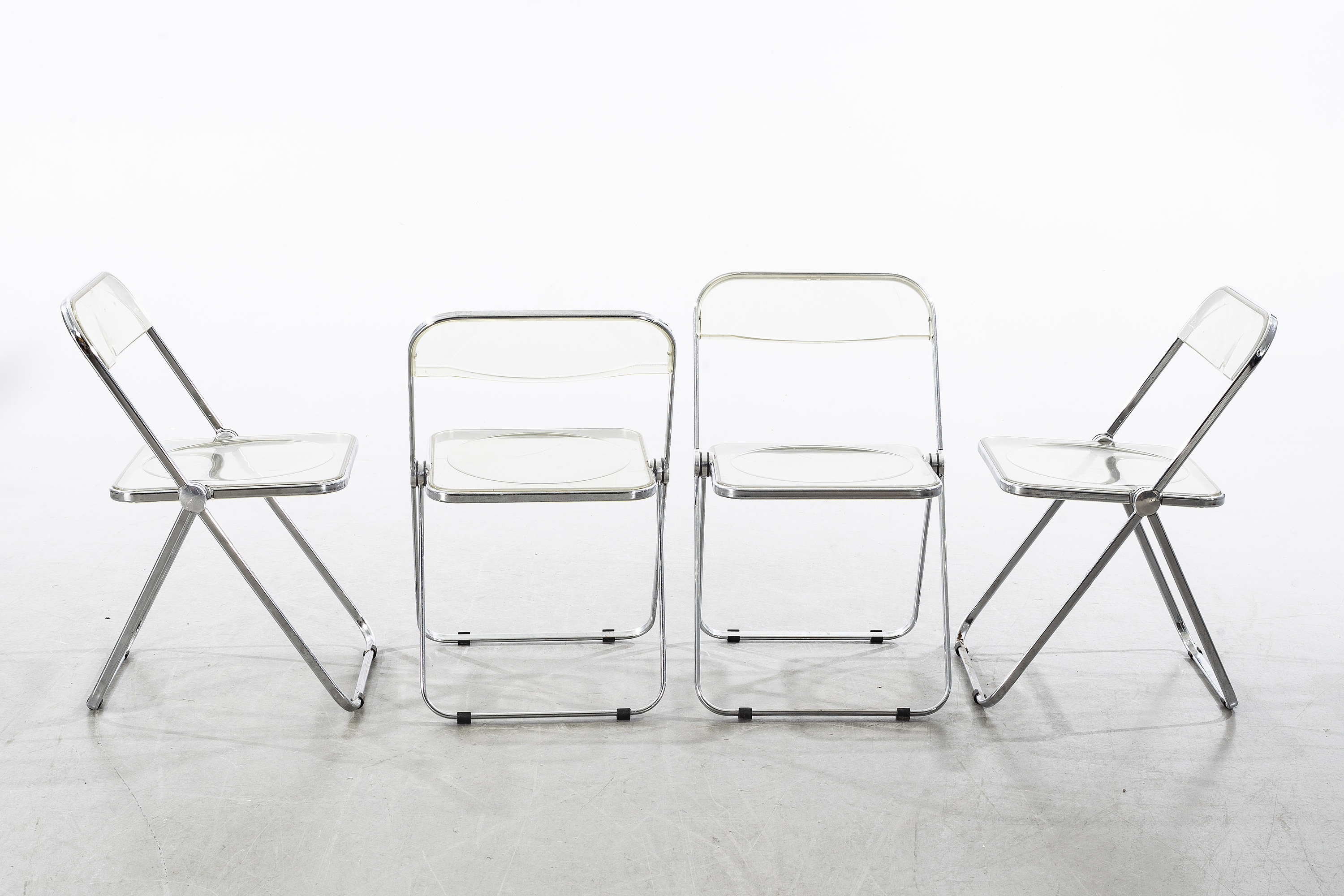 GIANCARLO PIRETTI, Six similar "Plia" folding chairs, Castelli ...