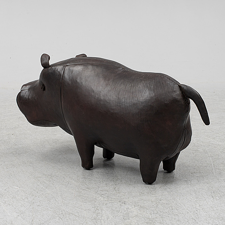 A leather footstool by Dimitri Omersa & Co. - Bukowskis